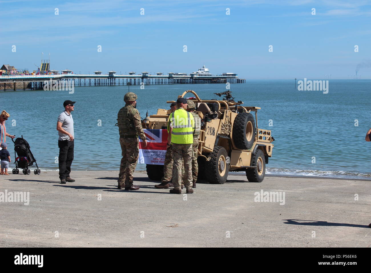Royal engineers delivering the flag to signal the official start of the ...