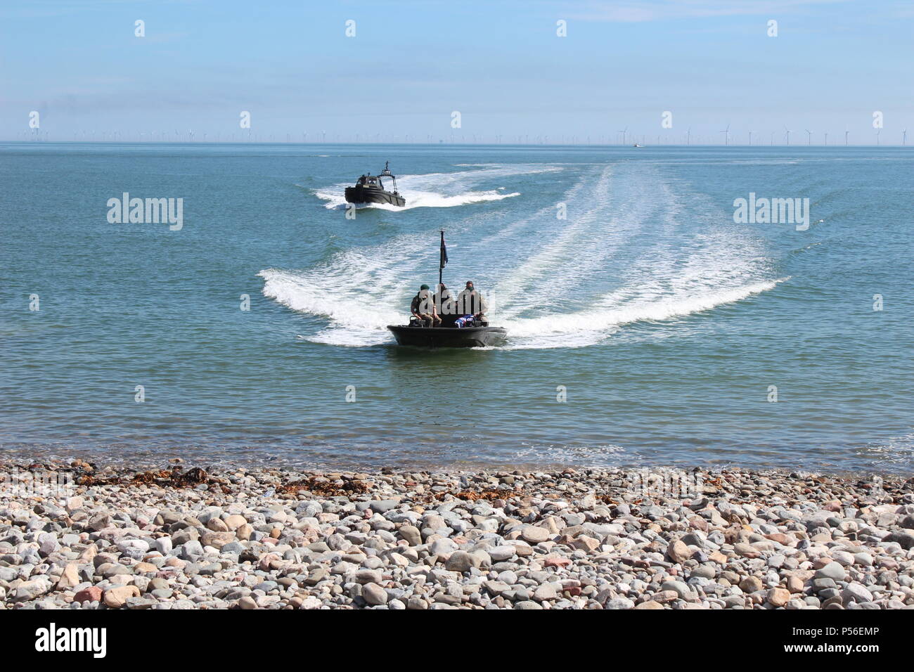 Royal engineers delivering the flag to signal the official start of the ...