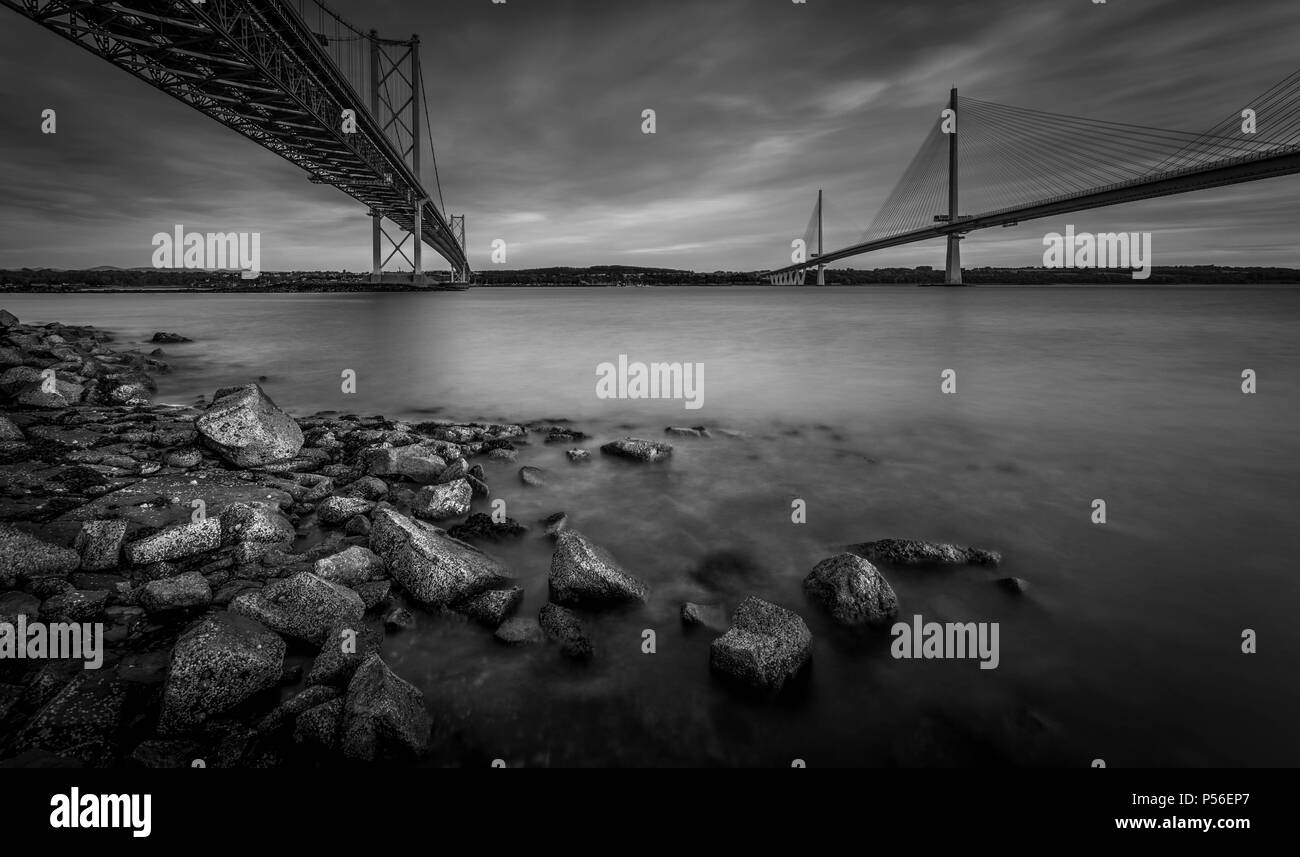 North Queensferry bridges Stock Photo - Alamy