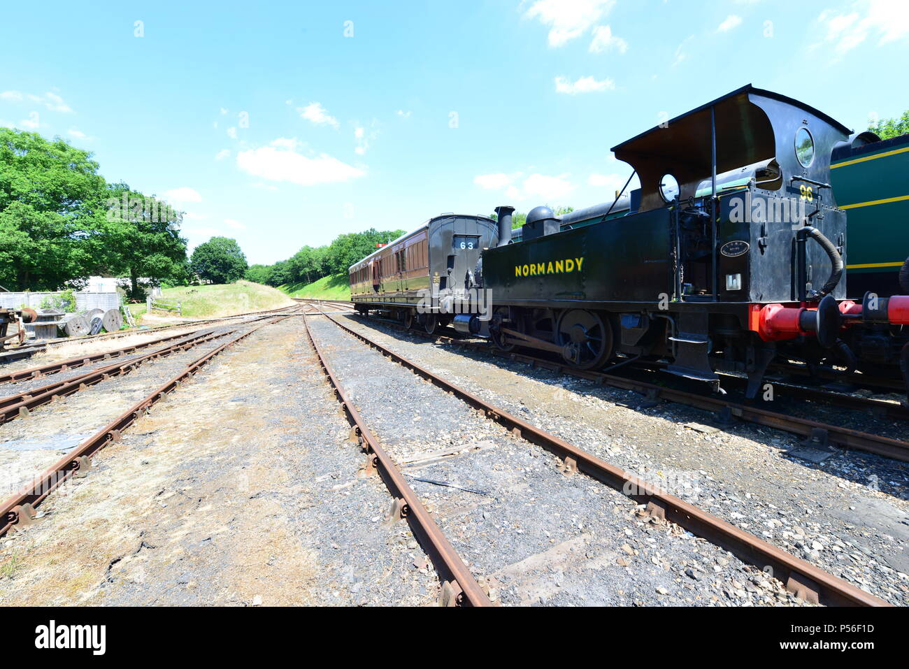 A small locomotive in a railway siding Stock Photo - Alamy