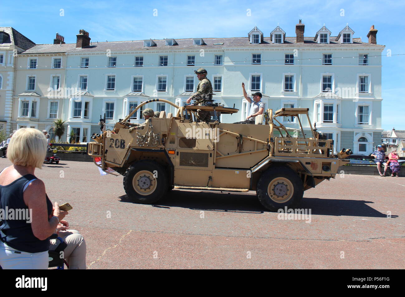 Royal engineers delivering the flag to signal the official start of the ...