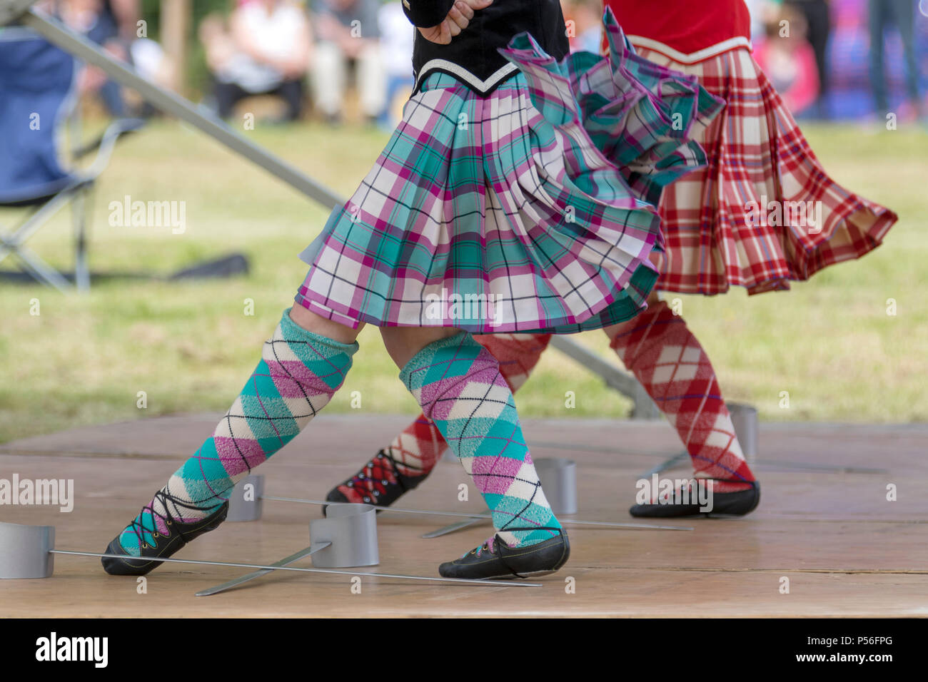 Drumtochty Games, Scotland: 23rd June, 2018 - View of the legs of ...