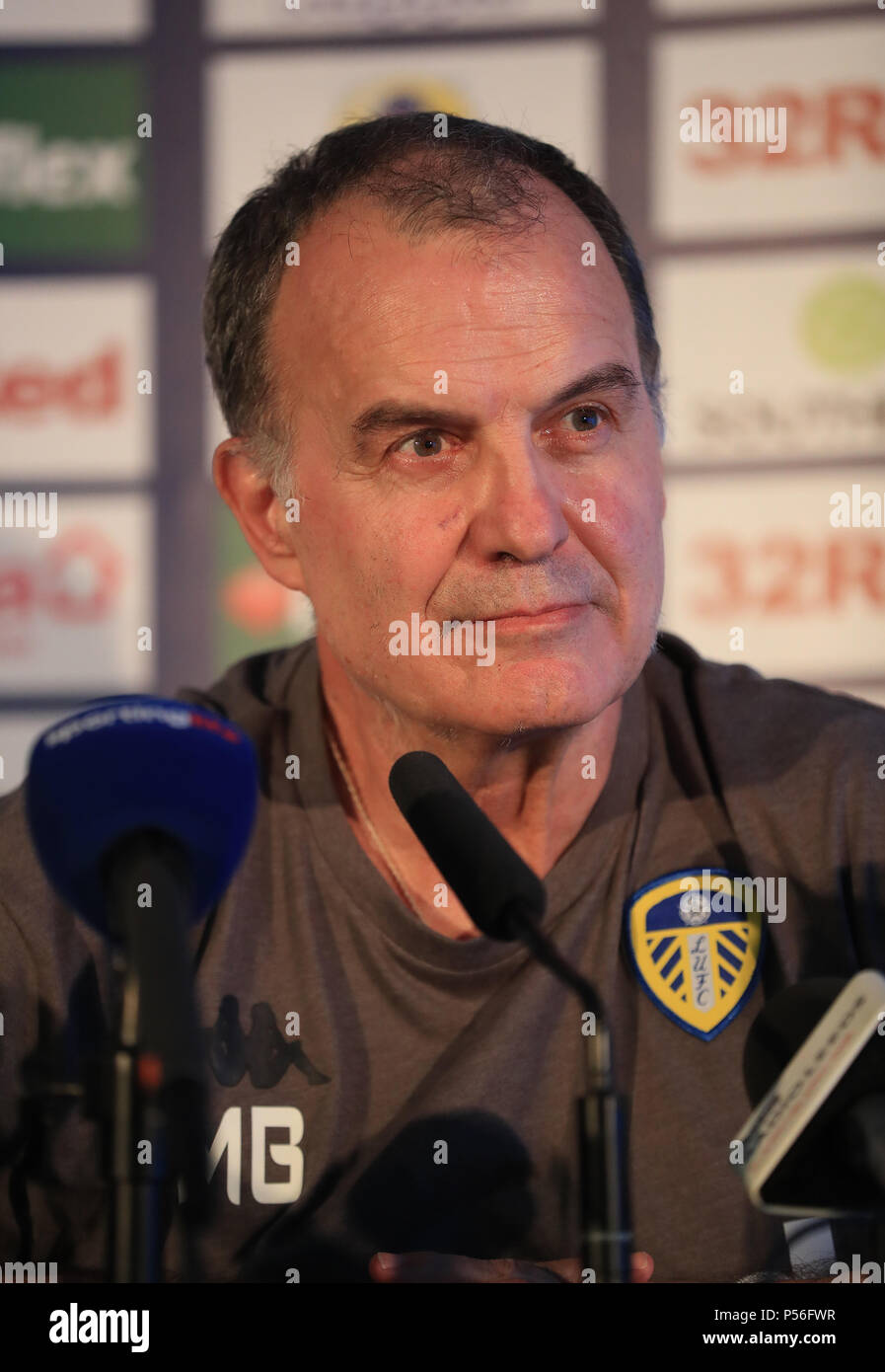New Leeds United manager Marcelo Bielsa during the press conference at ...