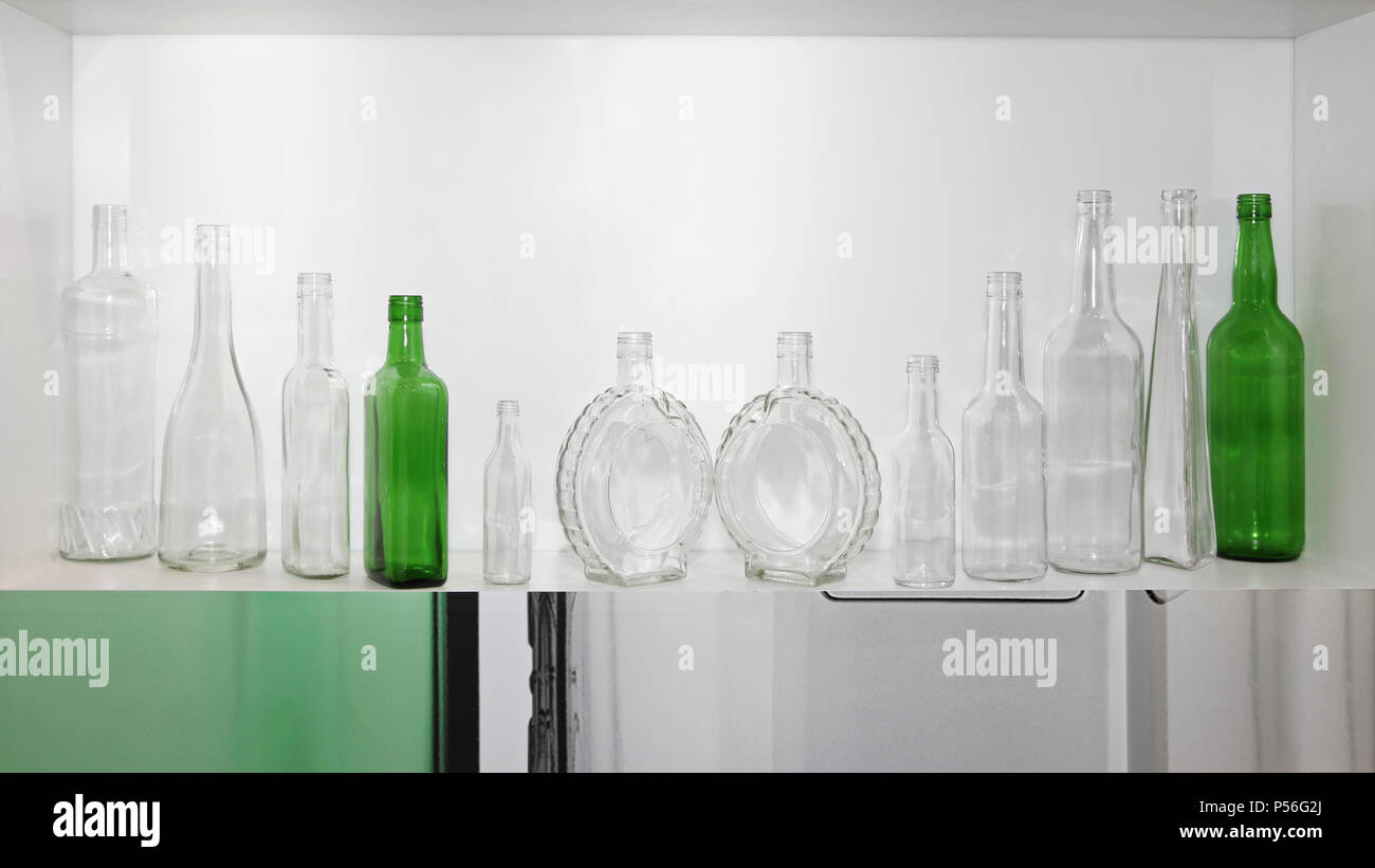 New Empty Glass Bottles For Beverage Stock Photo - Alamy