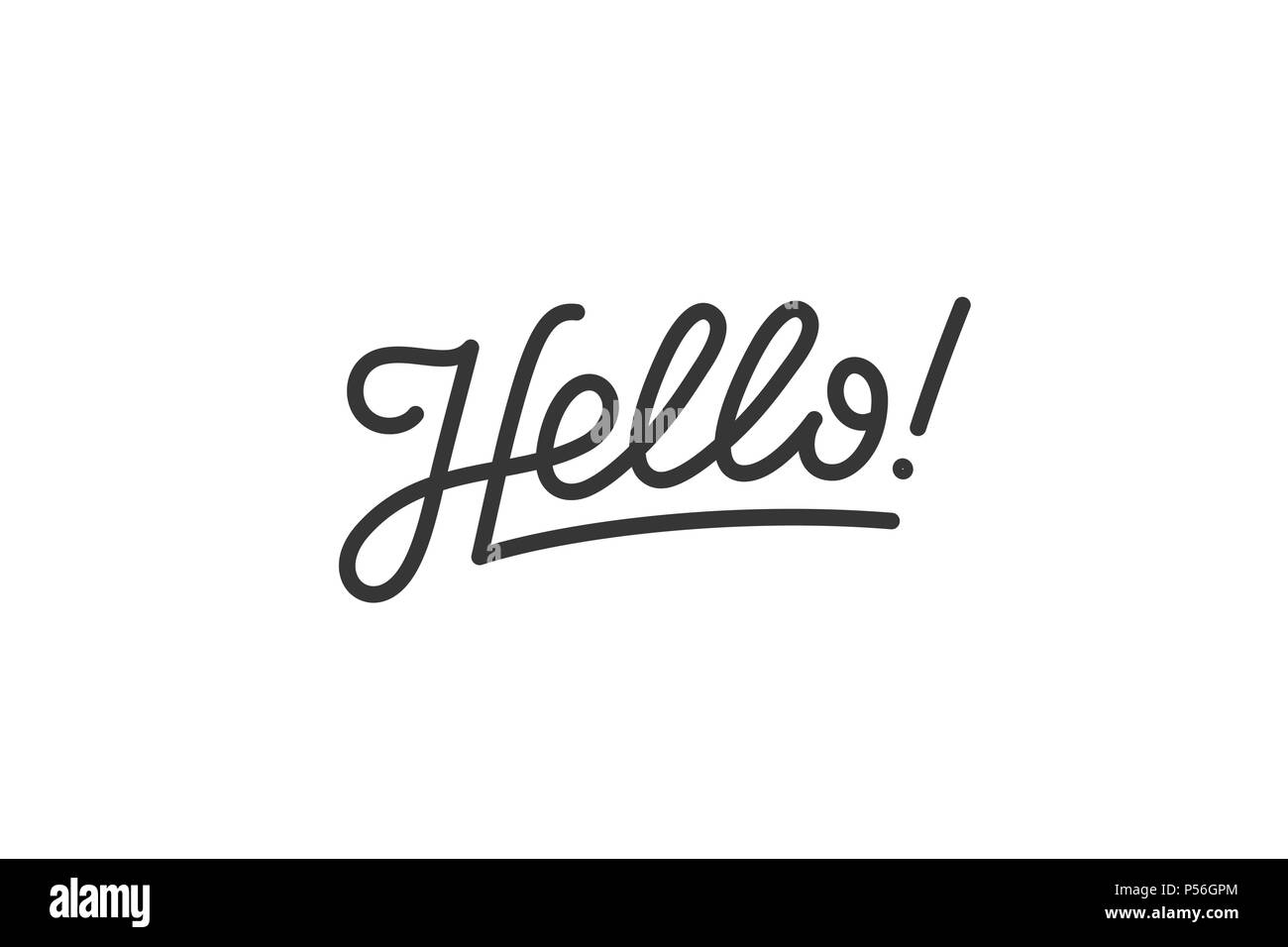 Hello. Lettering for banner Stock Vector Image & Art - Alamy