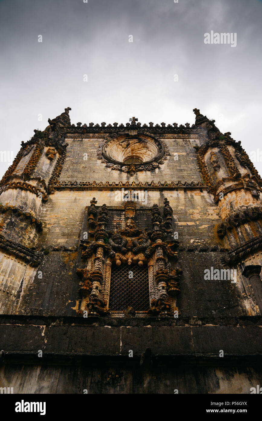 Tomar, Portugal - June 10, 2018: Facade of the Convent of Christ with ...