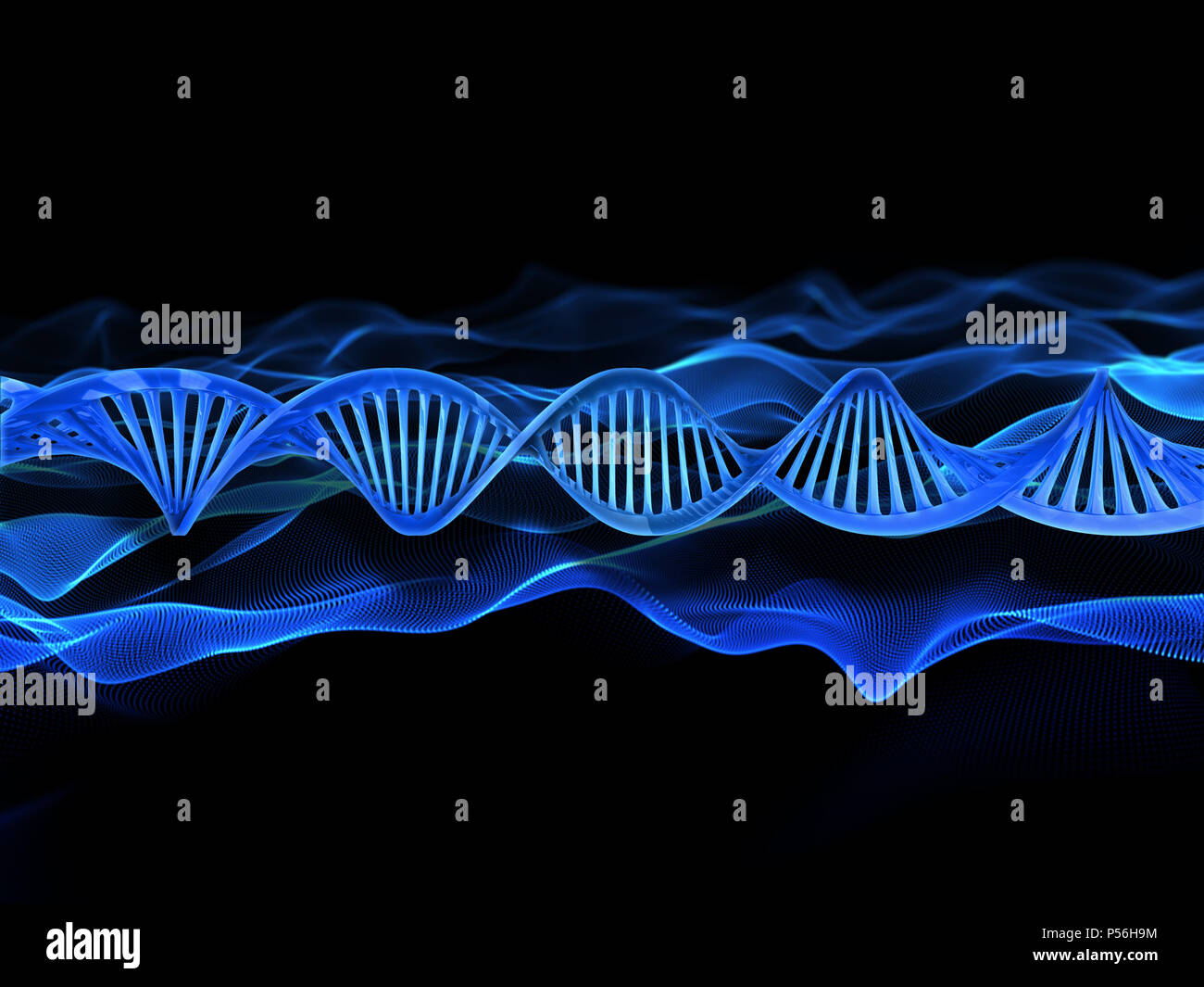 3D render of a medical background with DNA strands Stock Photo - Alamy
