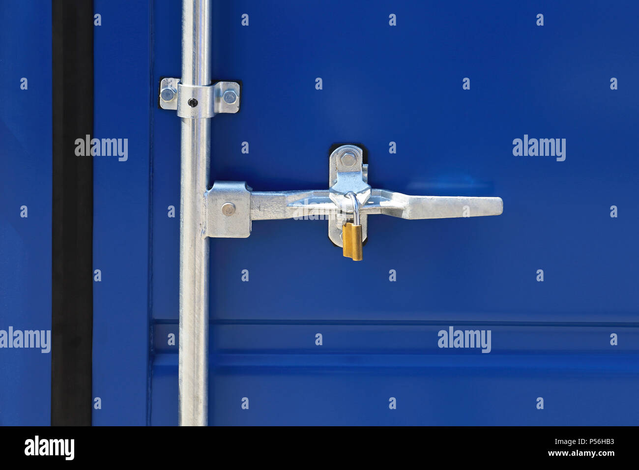 Closed Container Door Latch With Padlock Stock Photo - Alamy