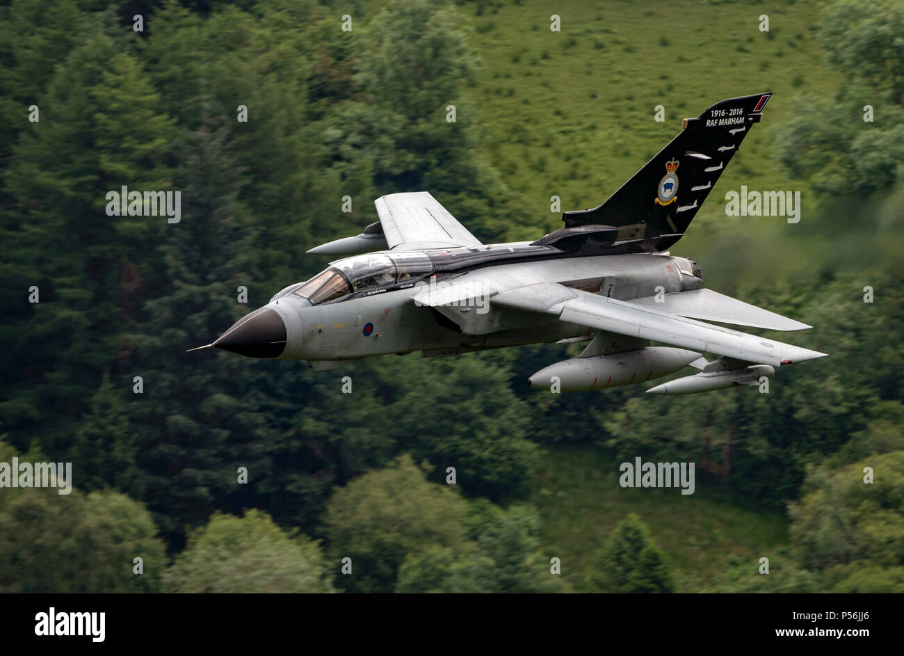 RAF Marham Tornado GR4, 100 Year Special, flying low level in the mach ...