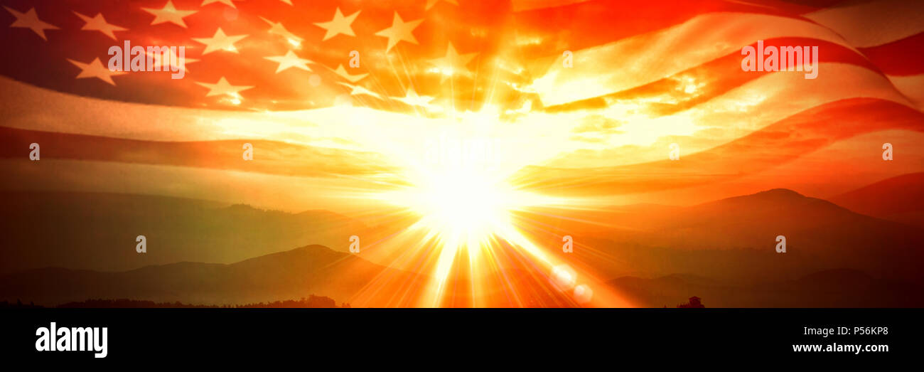 Rippling american flag hi-res stock photography and images - Alamy