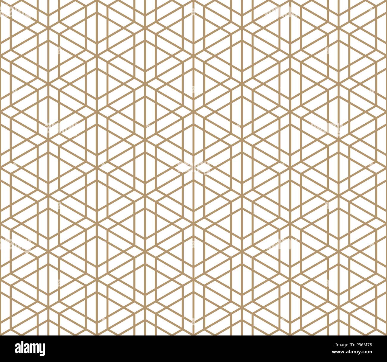 Seamless traditional Kumiko pattern in color lines of medium thickness ...