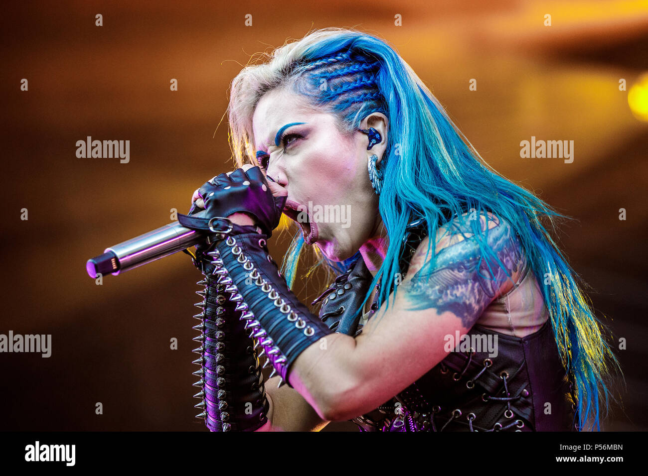 Denmark, Copenhagen - June 21, 2018. The Swedish melodic death metal ...