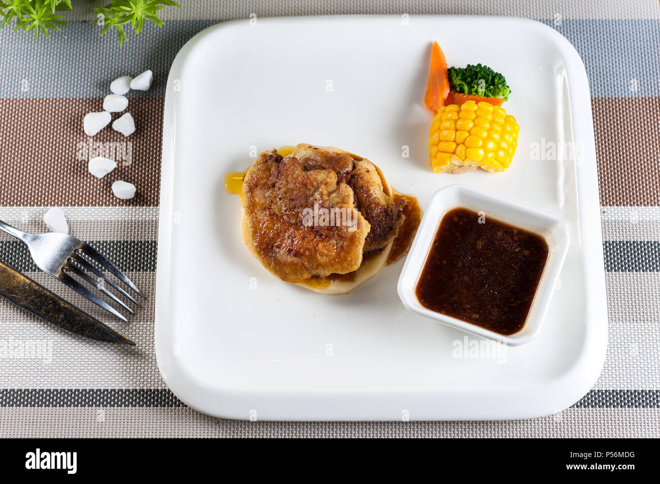 Pan-Fried Goose Liver Stock Photo - Alamy