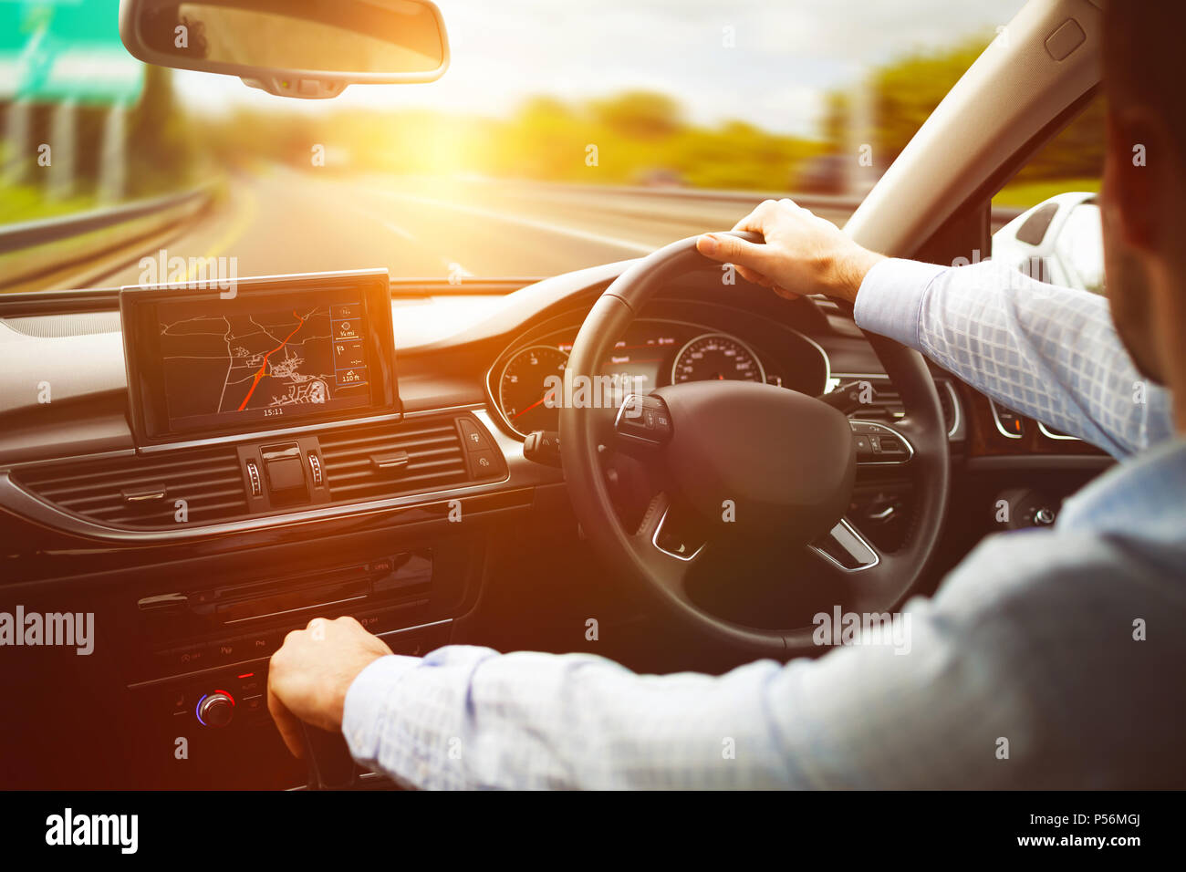 close-up of man driving Stock Photo - Alamy