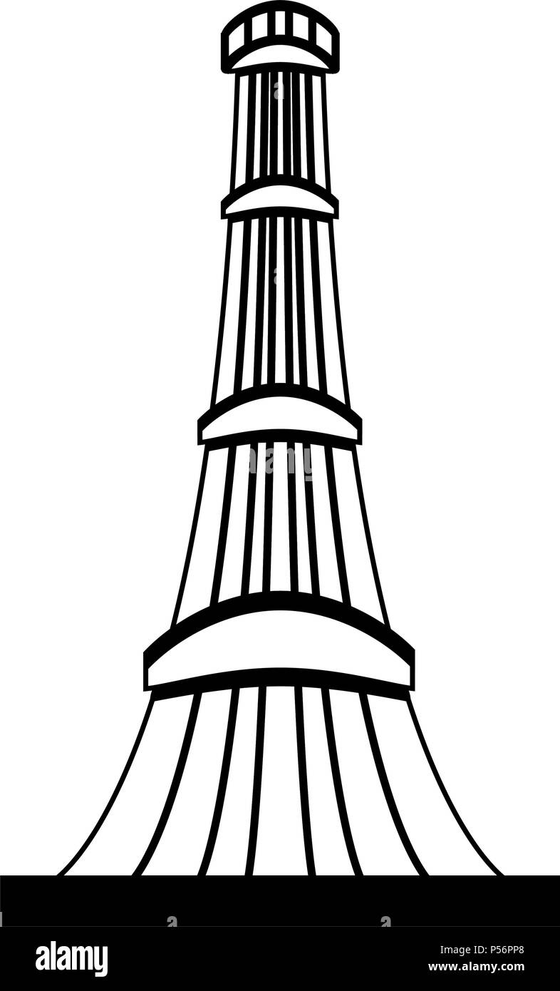 Wooden tower isolated in black and white Stock Vector Image & Art - Alamy