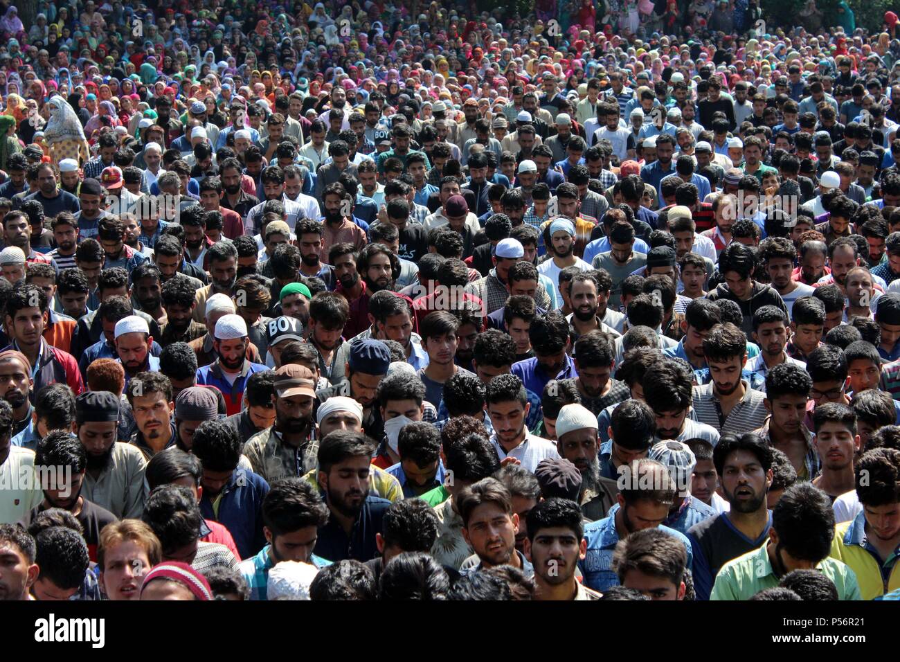 Kulgam, India. 24th June, 2018. Tens of thousands of people ...