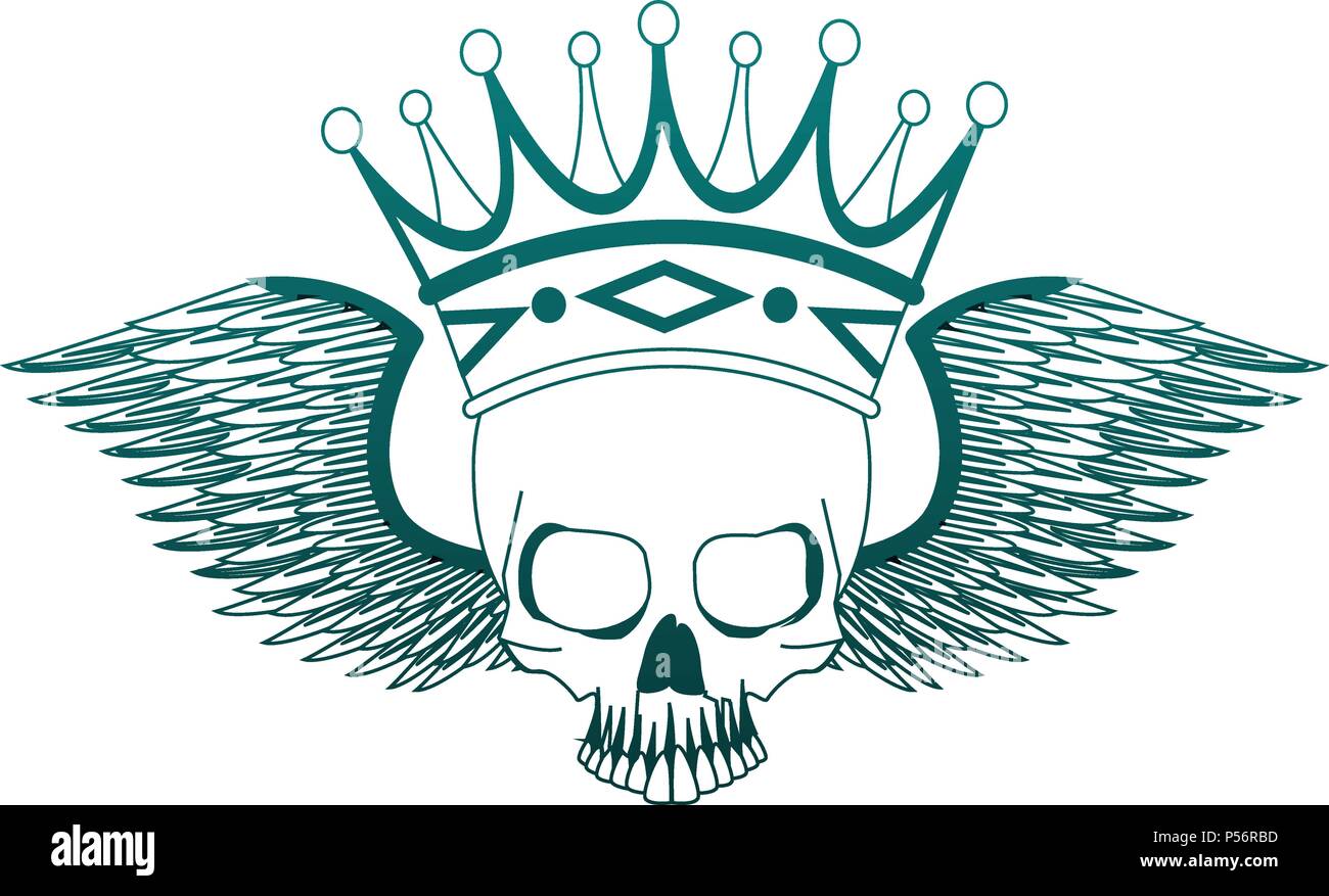 Tattoo skull drawing in blue lines Stock Vector Image & Art - Alamy