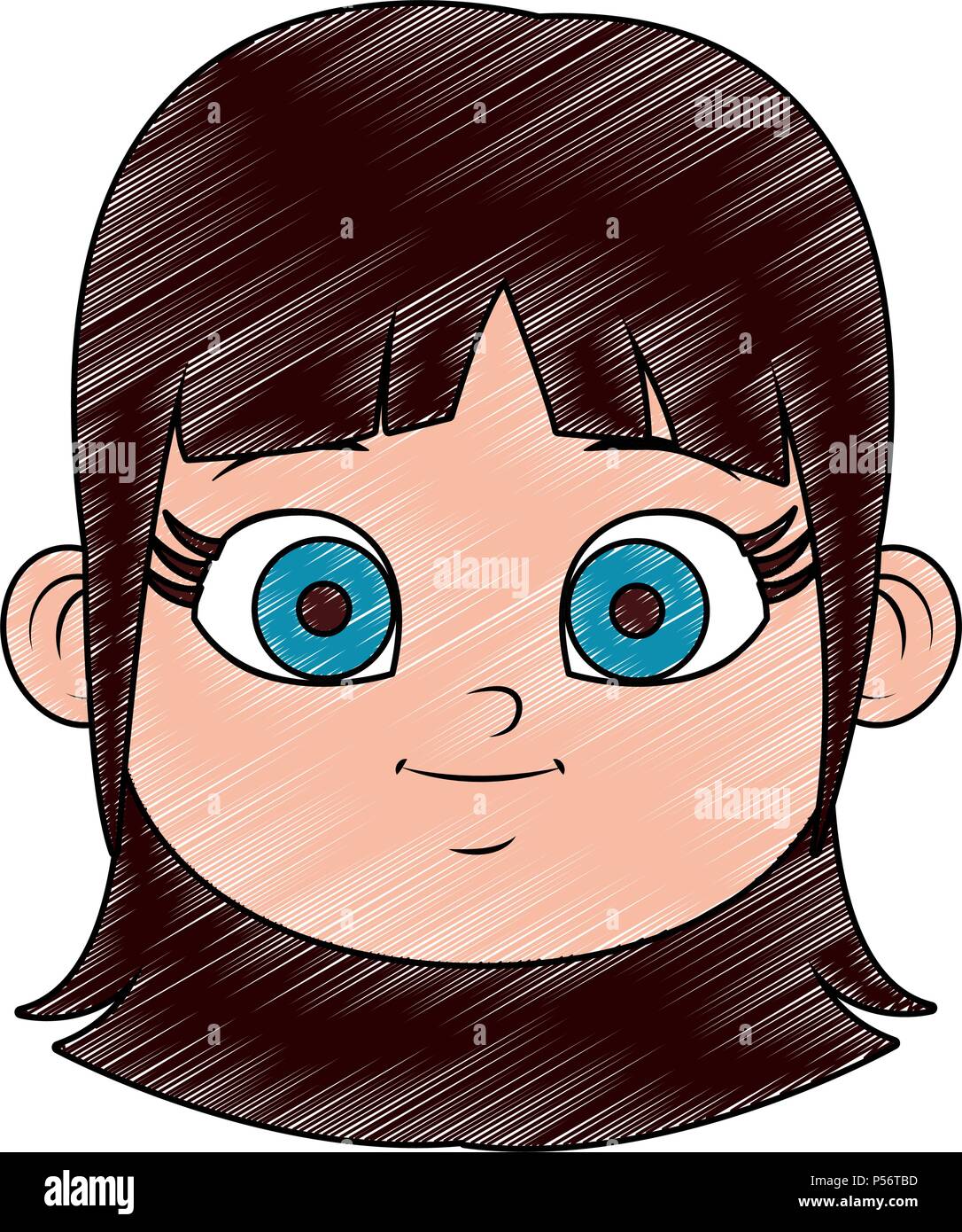 Beautiful girl face scribble Stock Vector Image & Art - Alamy