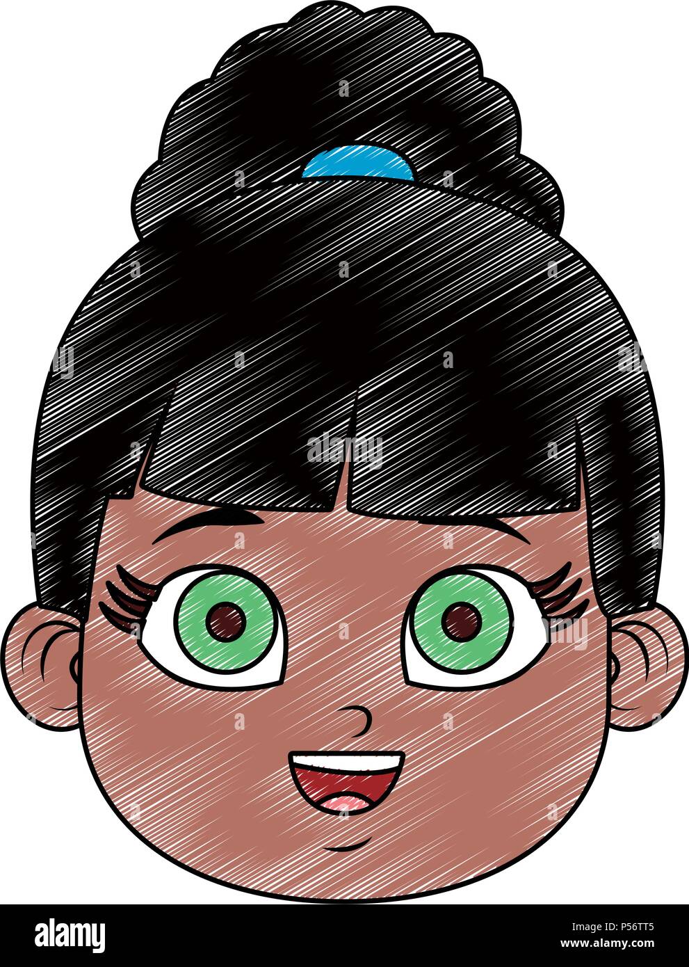 Beautiful girl face scribble Stock Vector Image & Art - Alamy