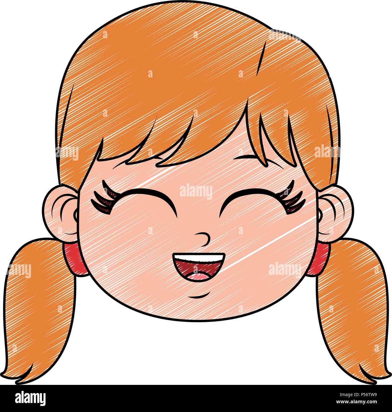 Beautiful girl face scribble Stock Vector Image & Art - Alamy