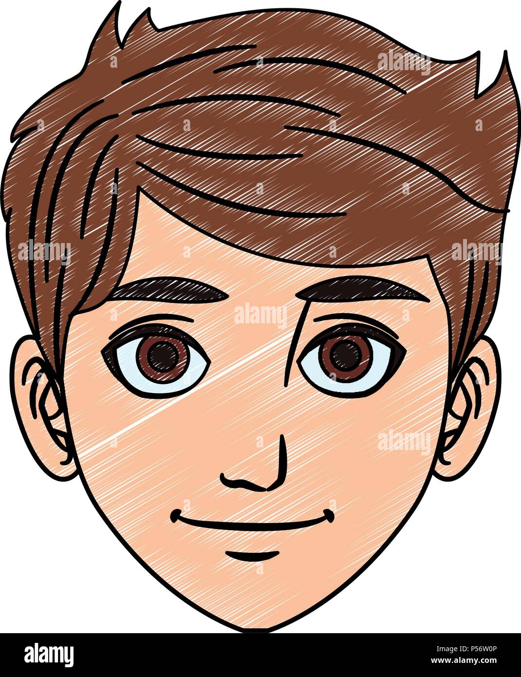 Young man face scribble Stock Vector Image & Art - Alamy