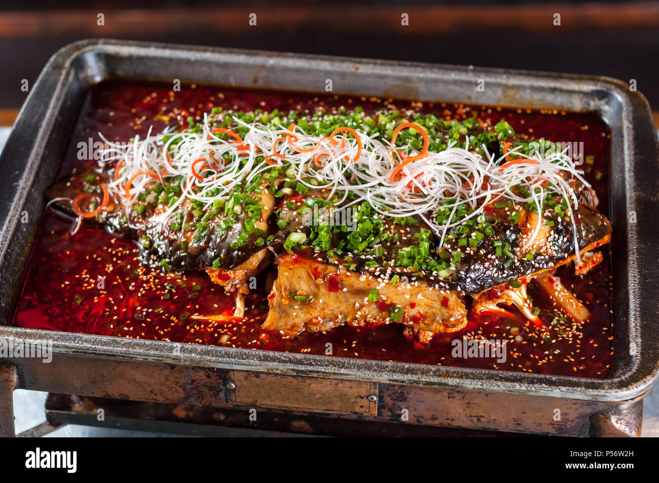 Chinese popular grilled fish Stock Photo - Alamy