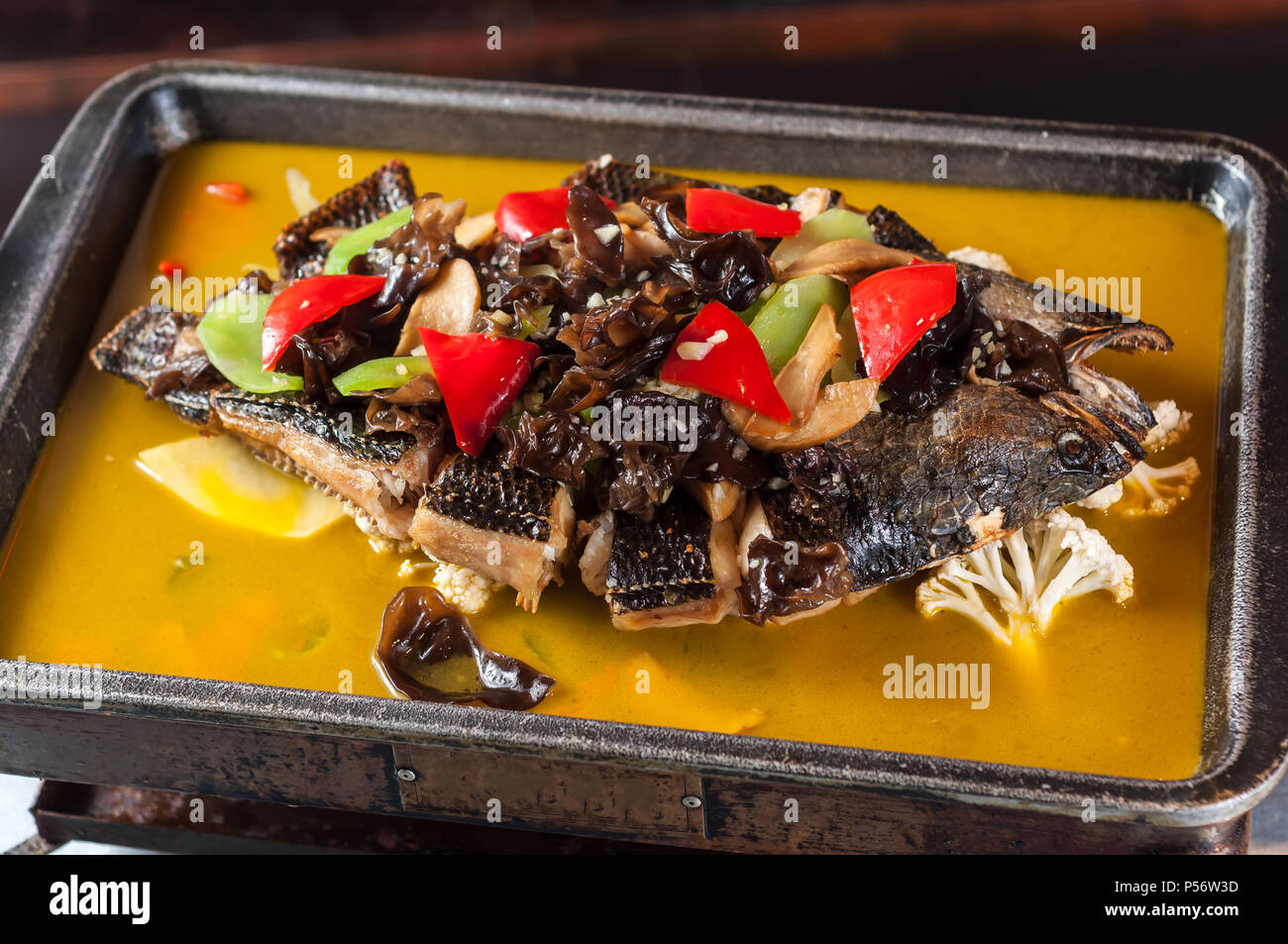 Chinese popular grilled fish Stock Photo - Alamy