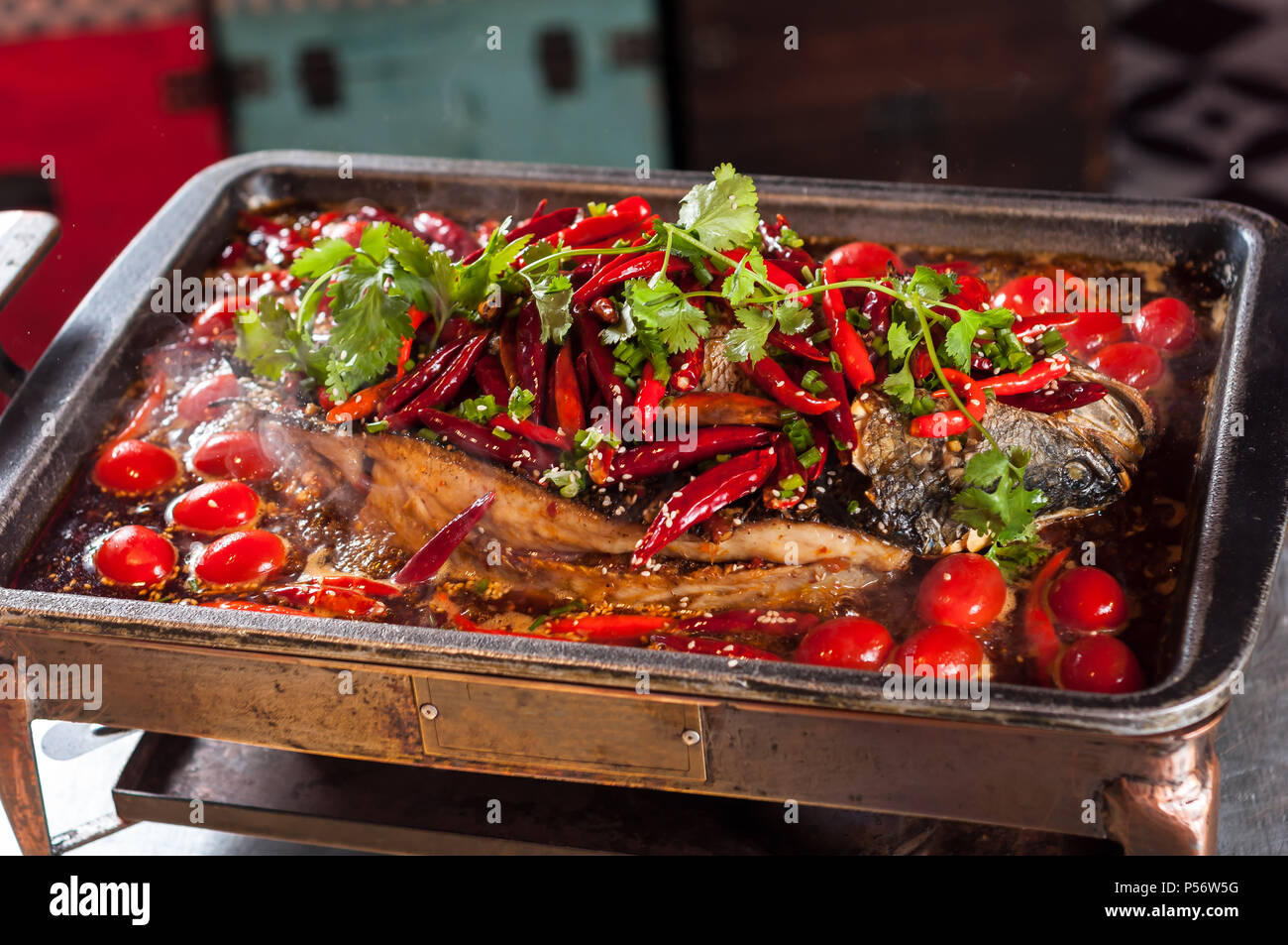 Chinese popular grilled fish Stock Photo - Alamy