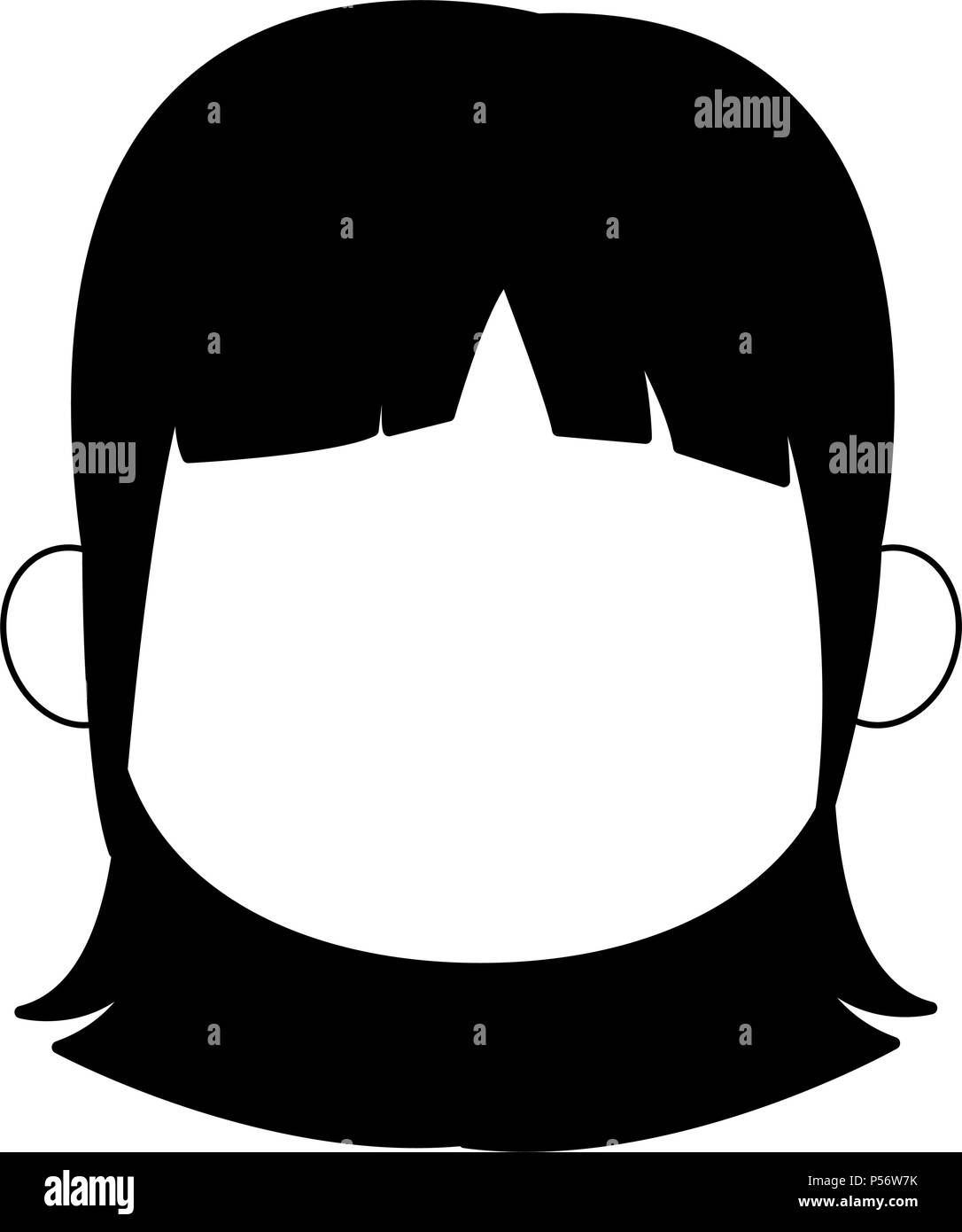 Beautiful girl faceless in black and white Stock Vector Image & Art - Alamy