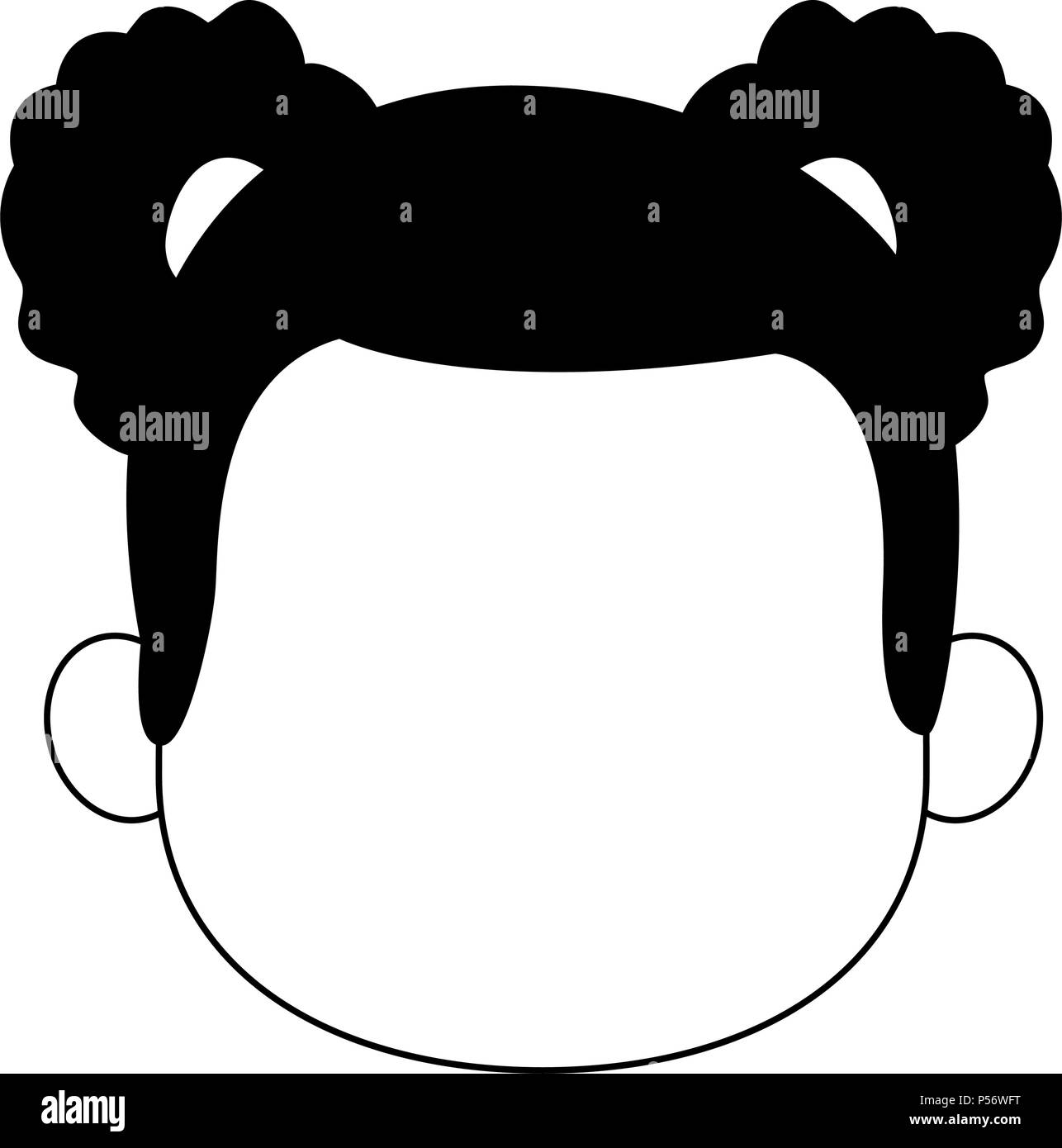 Beautiful girl faceless in black and white Stock Vector Image & Art - Alamy