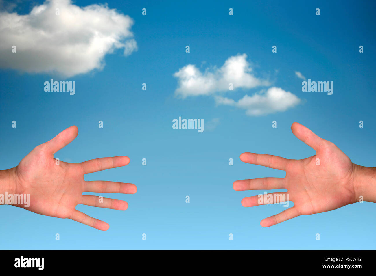 An image of hands and sky Stock Photo - Alamy