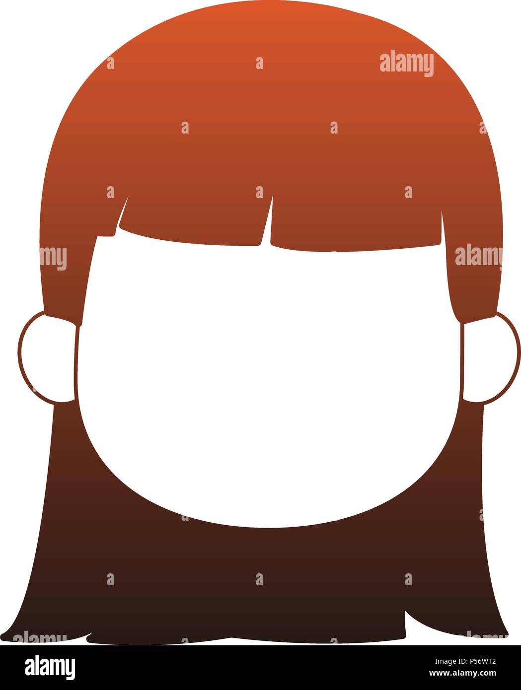 Beautiful girl faceless red lines Stock Vector Image & Art - Alamy