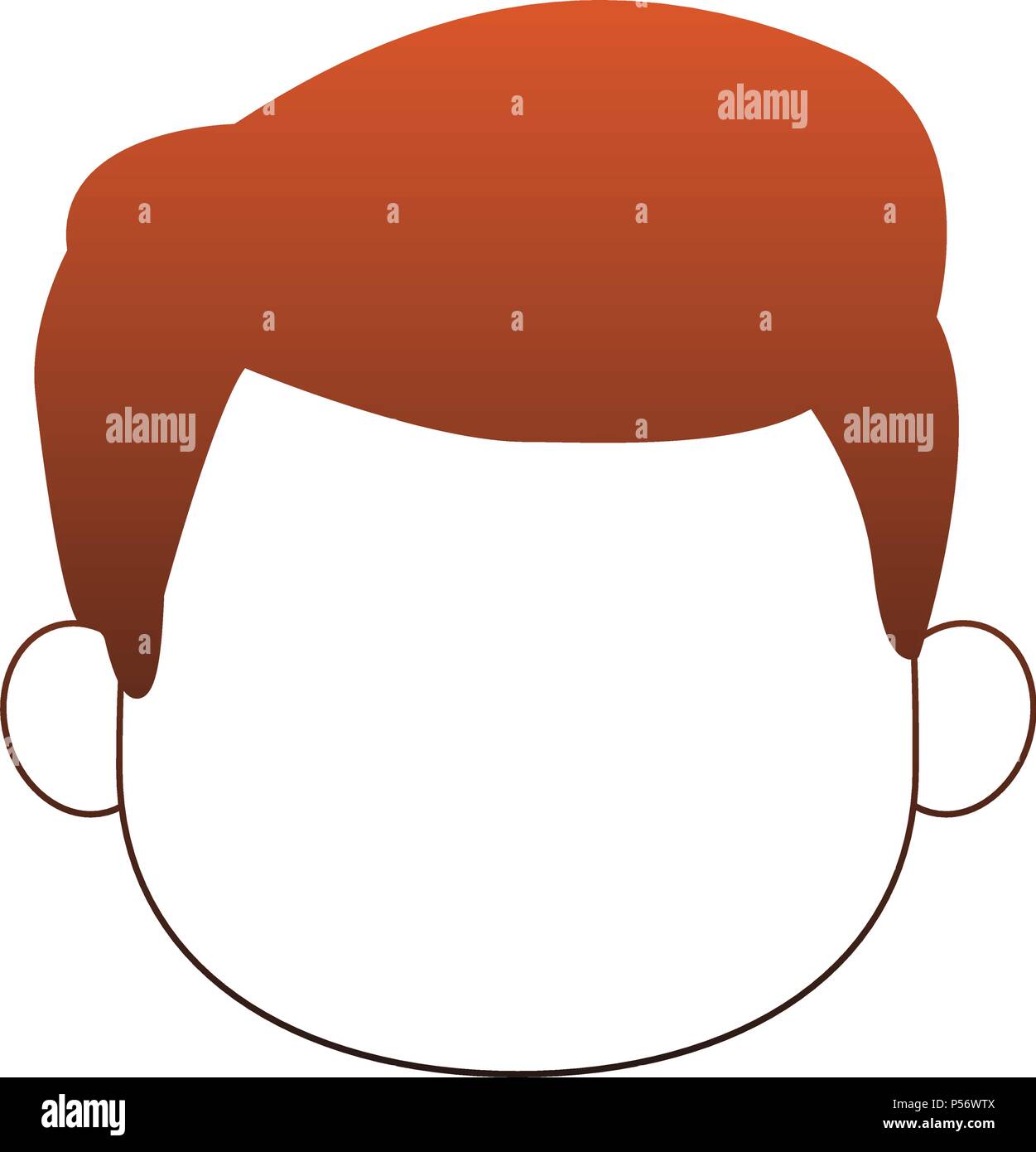 Cute boy faceless red lines Stock Vector Image & Art - Alamy