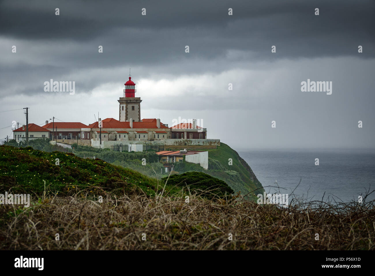 Cabo da Roca under the storm Stock Photo - Alamy