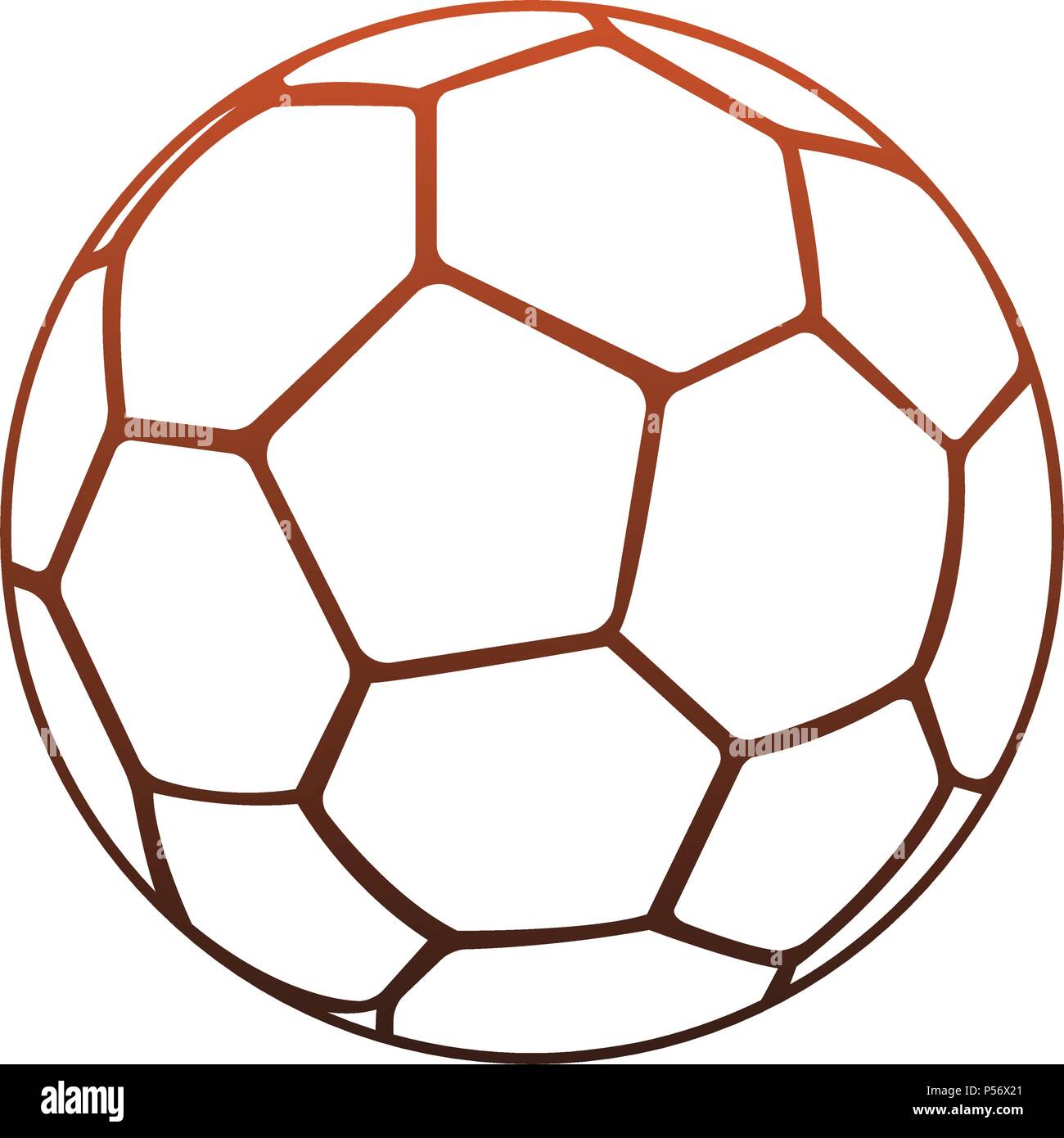 Soccer ball isolated red lines Stock Vector Image & Art - Alamy