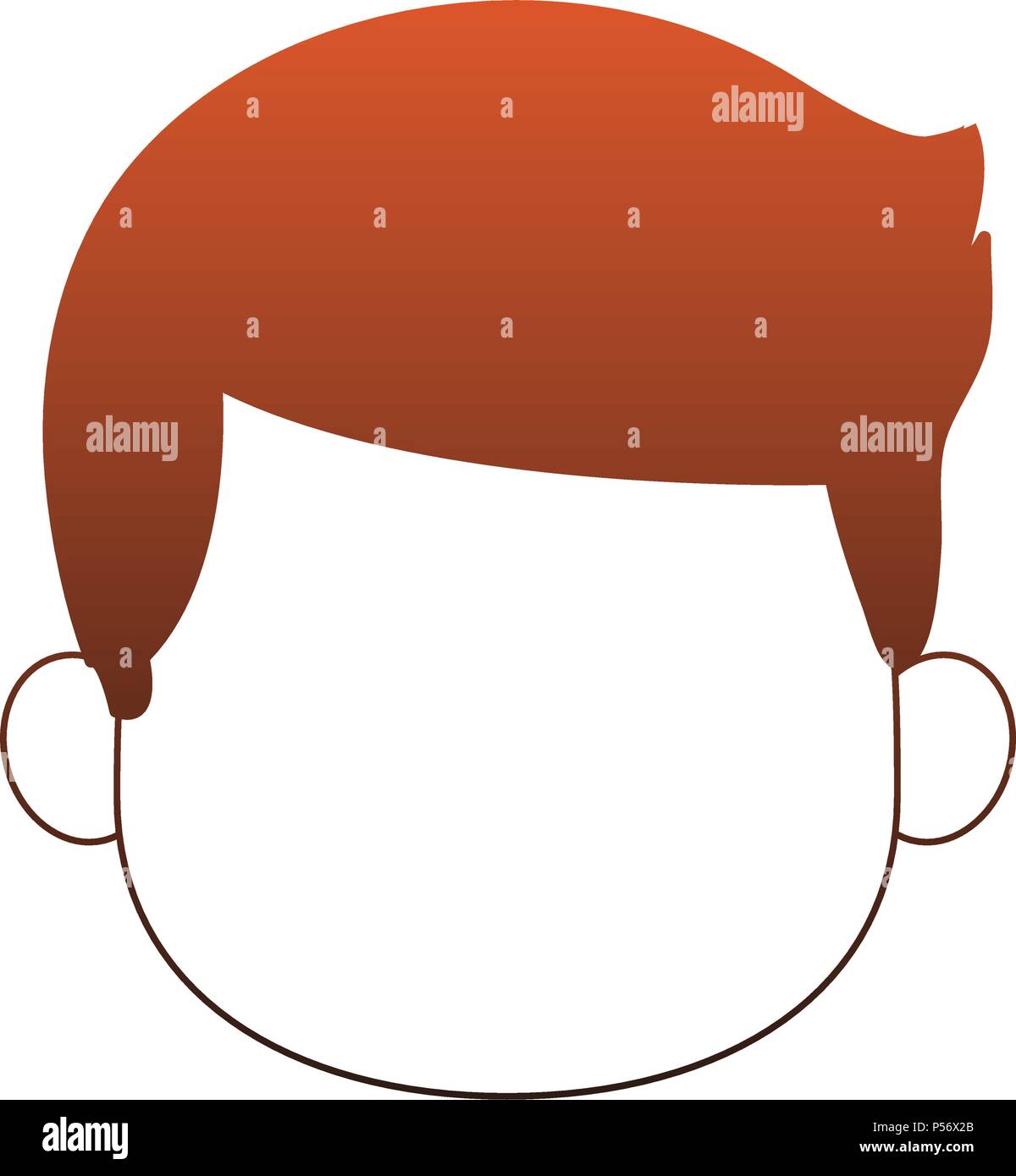 Cute boy faceless red lines Stock Vector Image & Art - Alamy