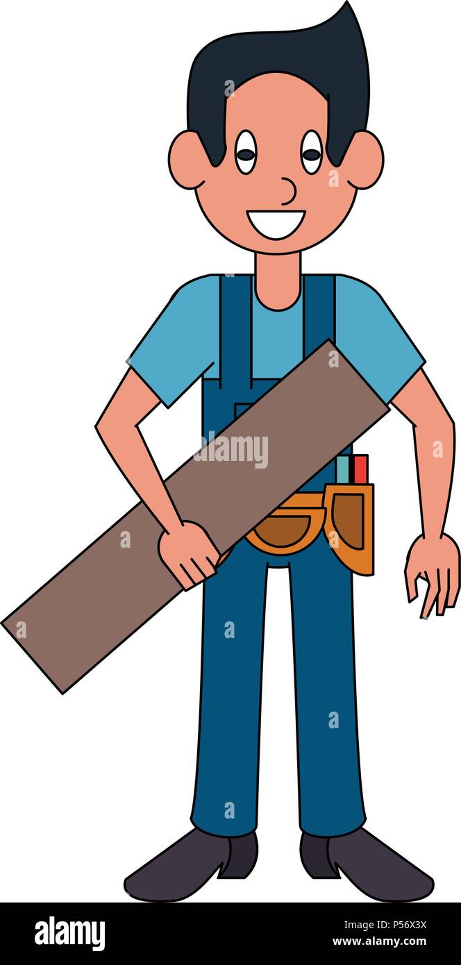 Carpenter Man Cartoon High Resolution Stock Photography and Images - Alamy
