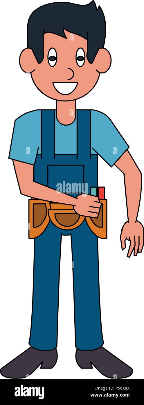 Carpenter Man Cartoon High Resolution Stock Photography and Images - Alamy