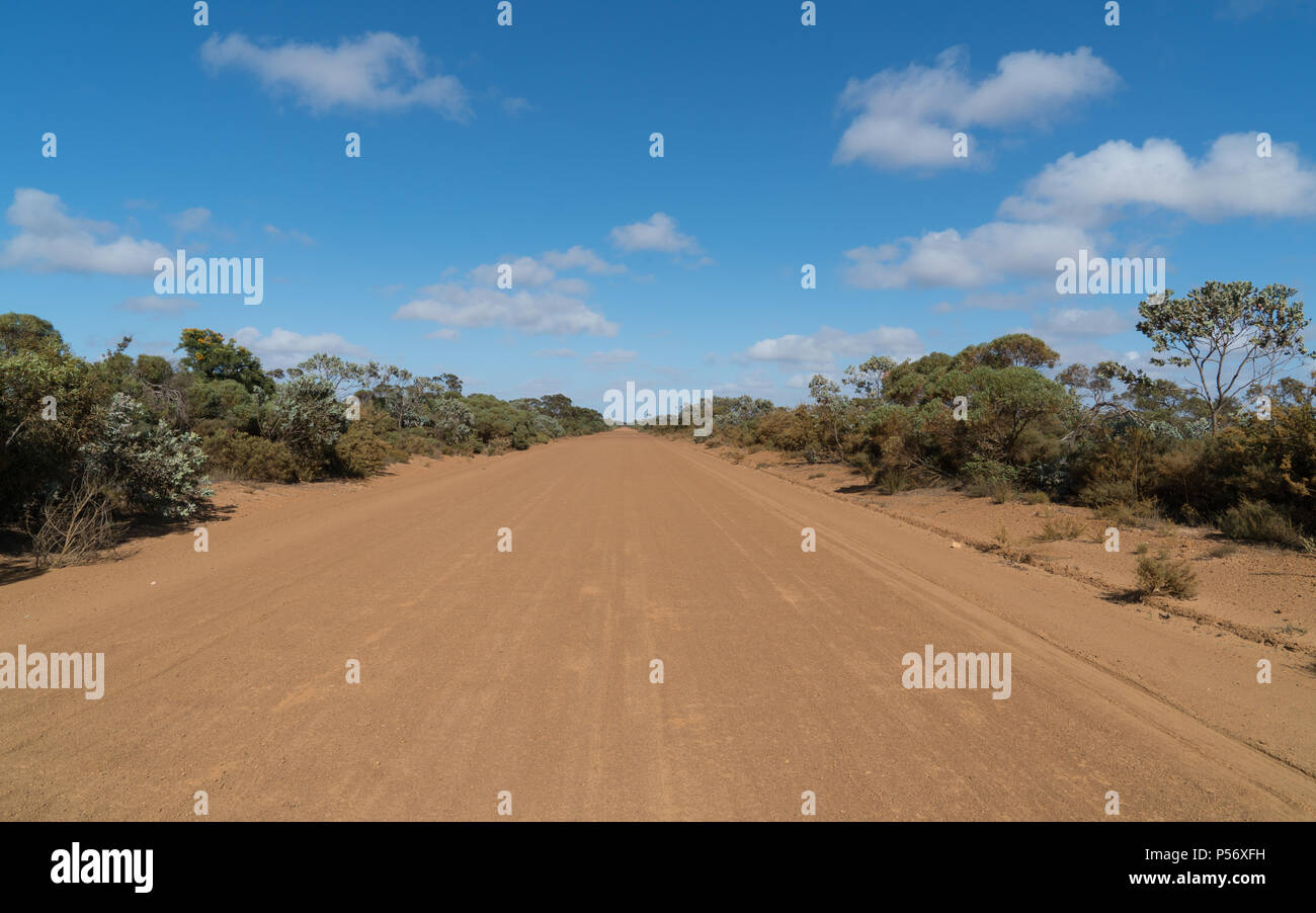 Typical unsealed road within the outback of Western Australia Stock ...