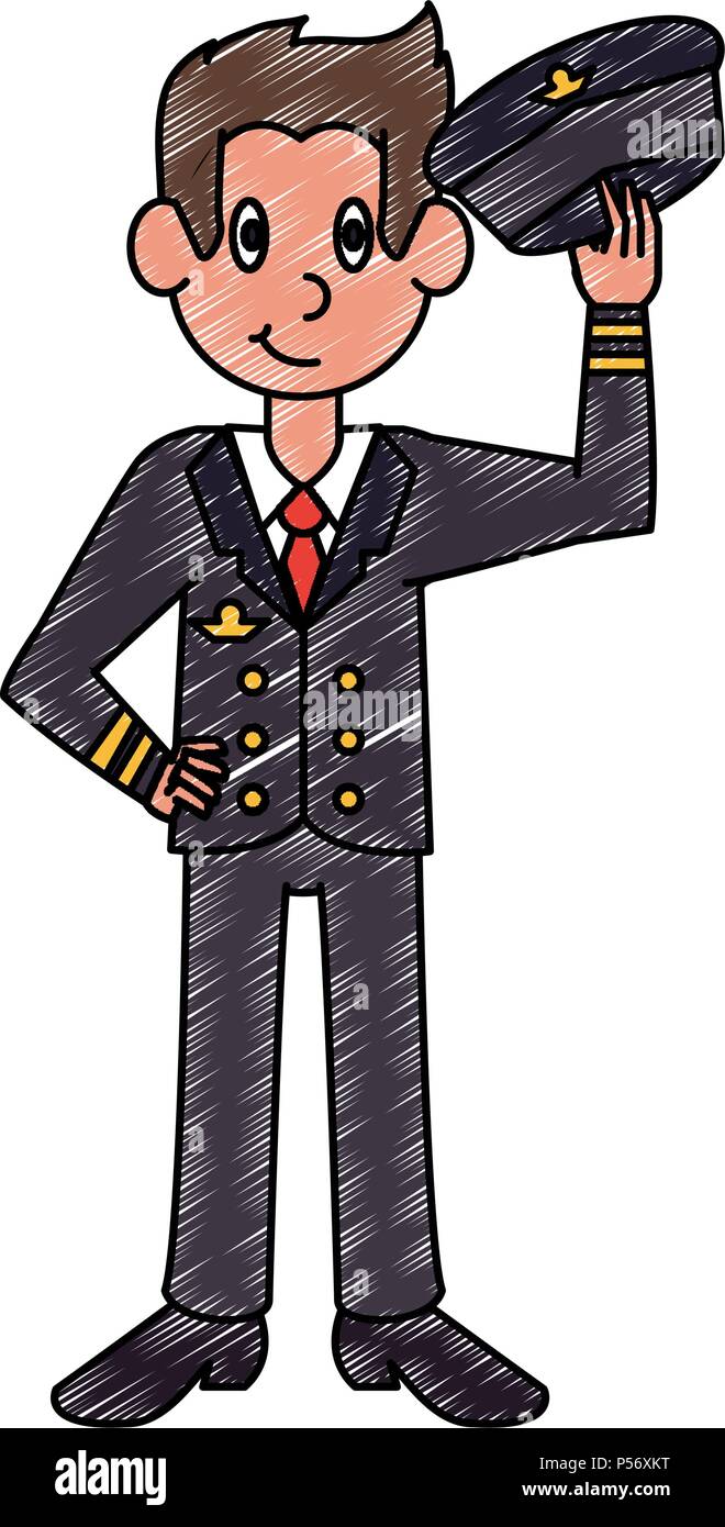 Airplane commercial pilot scribble Stock Vector Image & Art - Alamy