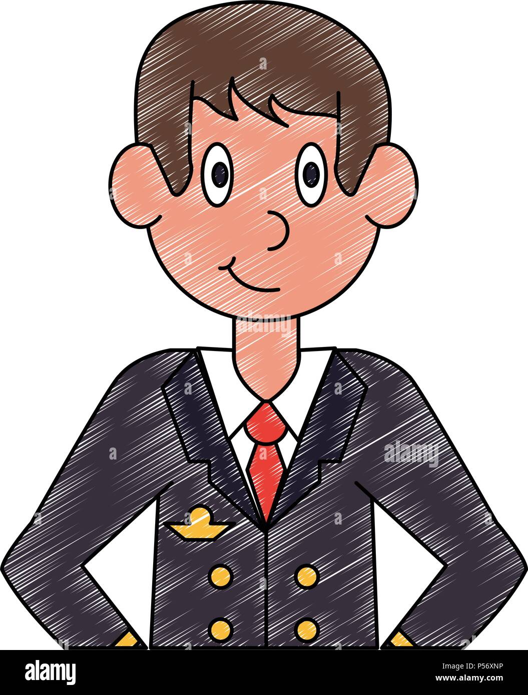 Airplane commercial pilot scribble Stock Vector Image & Art - Alamy