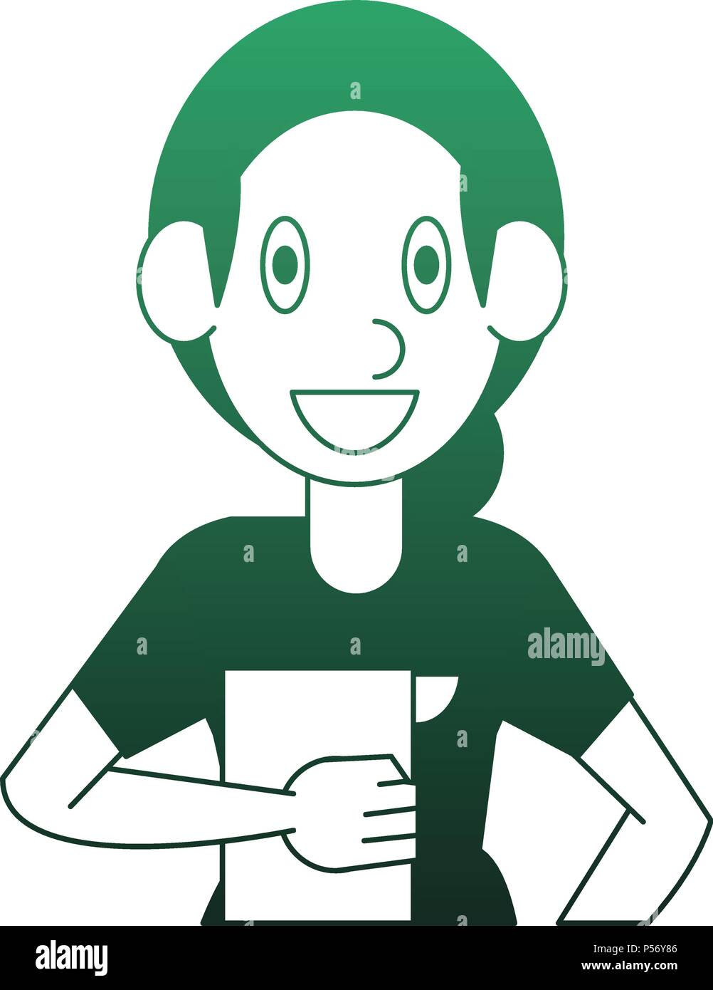 Woman doctor cartoon green lines Stock Vector Image & Art - Alamy