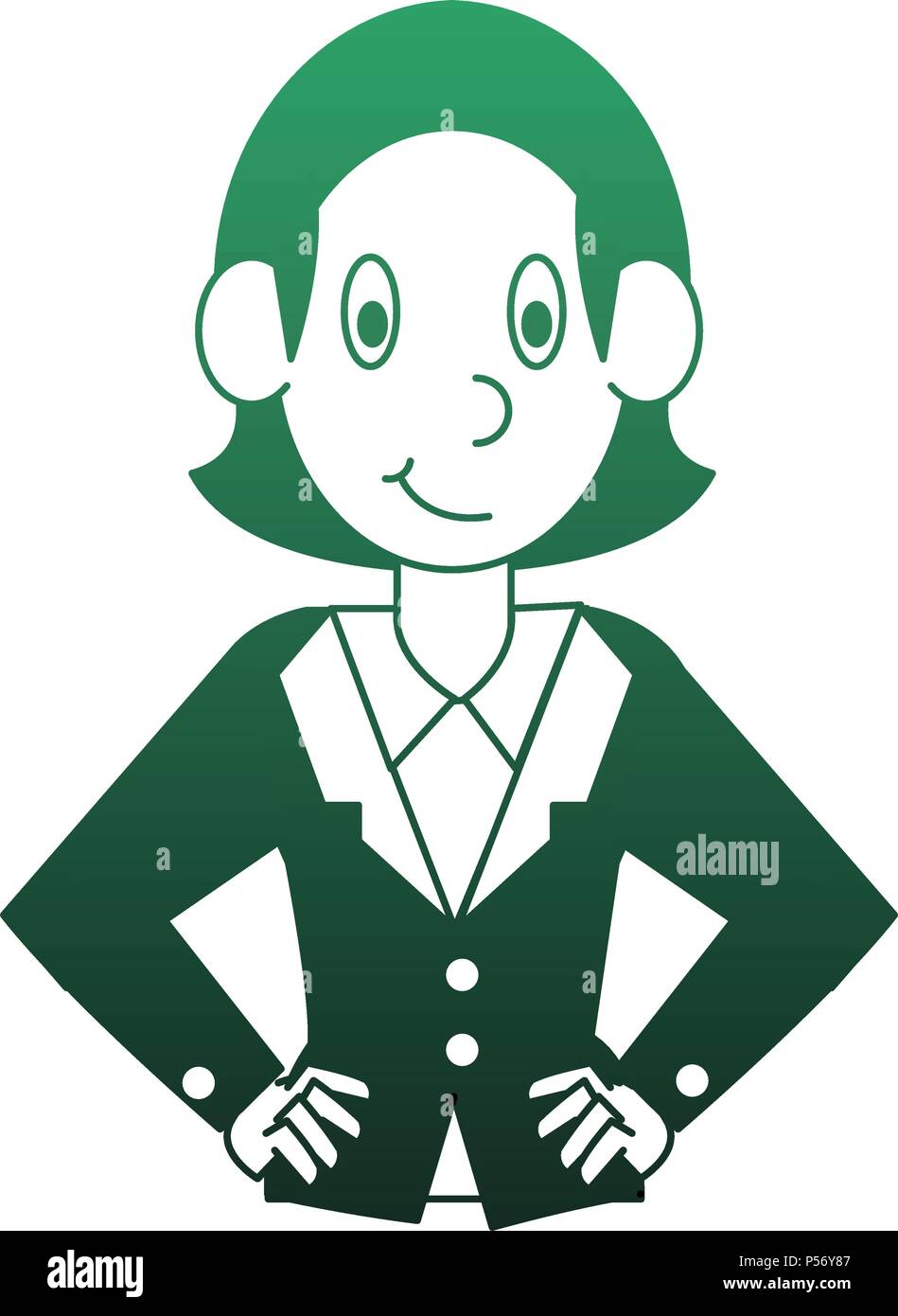 Business executive woman green lines Stock Vector Image & Art - Alamy
