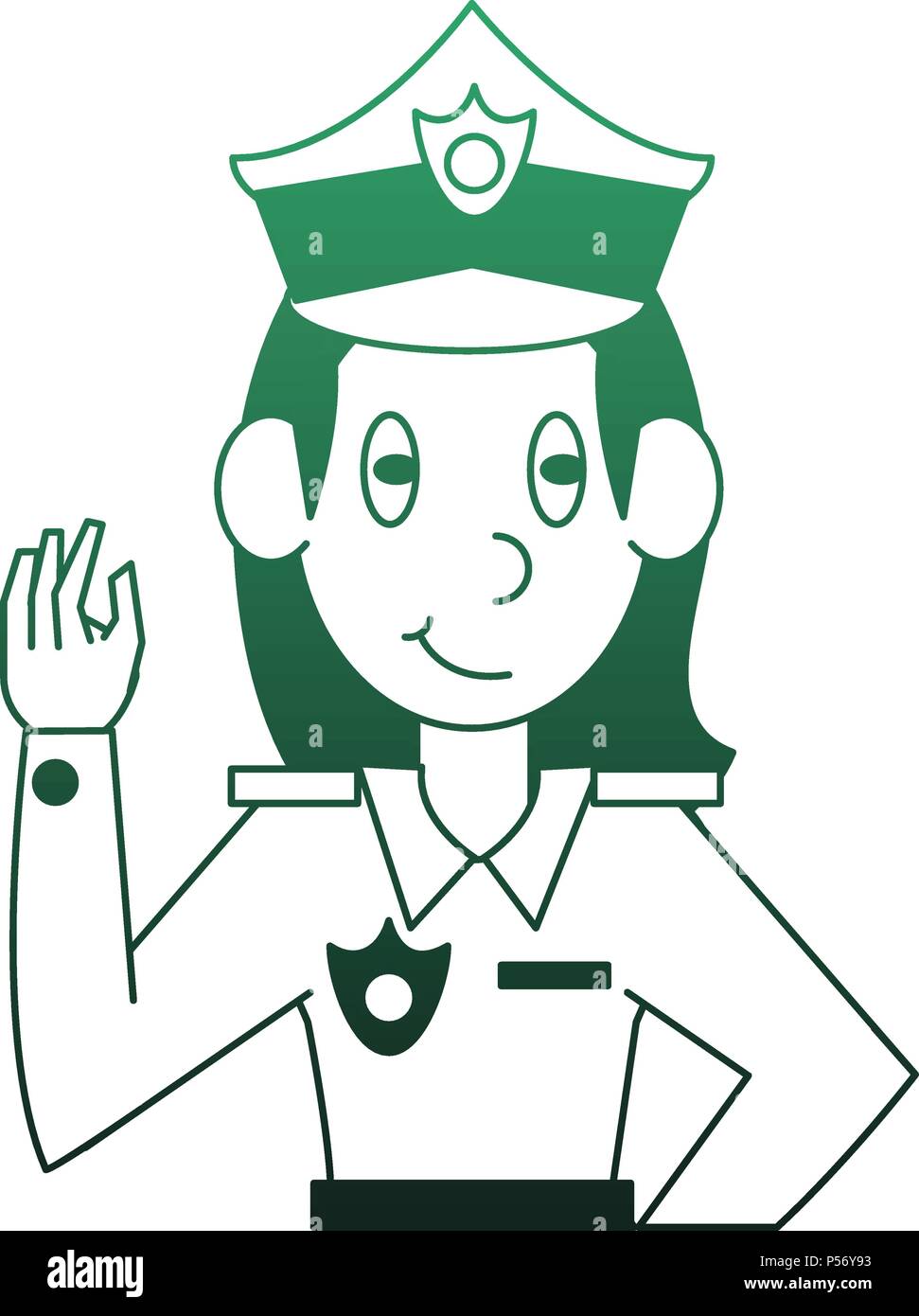 Green police uniform Stock Vector Images - Alamy