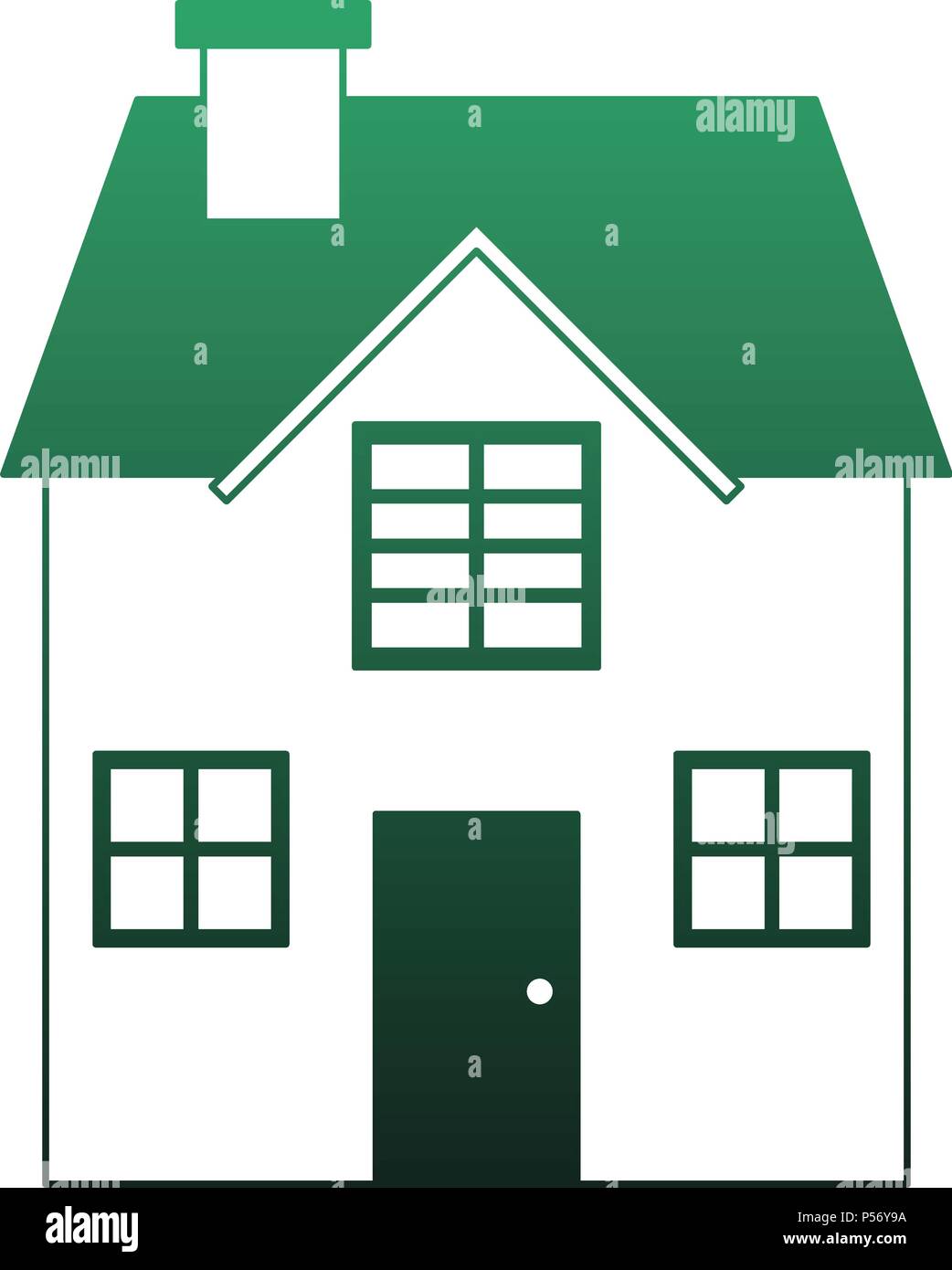 House real estate green lines Stock Vector Image & Art - Alamy