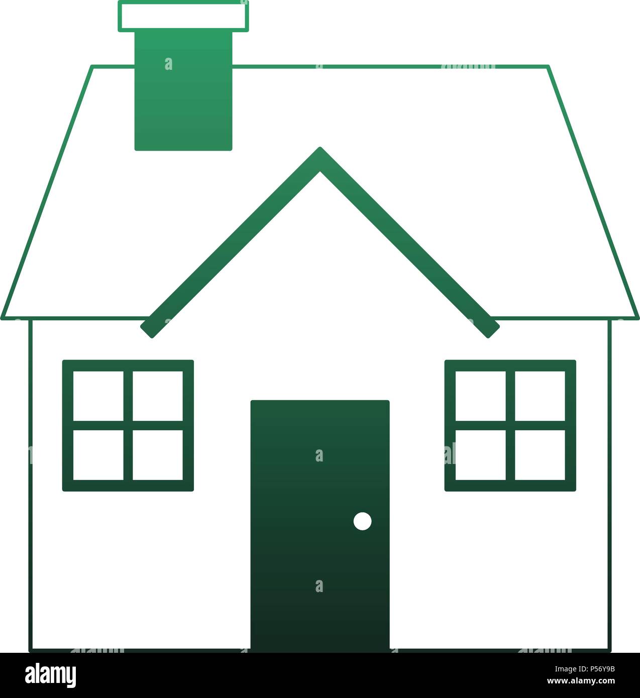 House real estate green lines Stock Vector Image & Art - Alamy