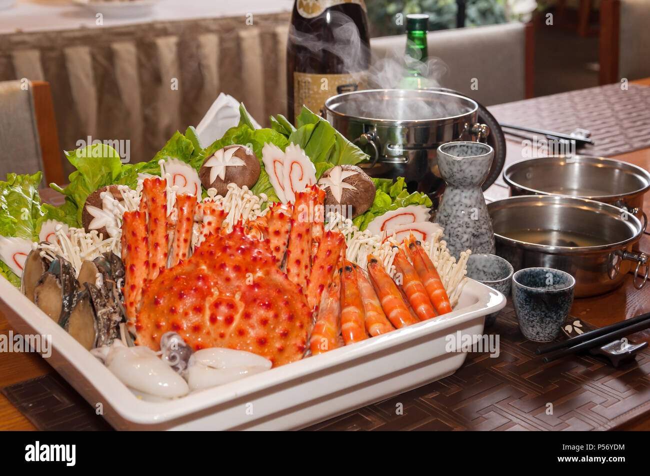 Seafood hot pot Stock Photo - Alamy