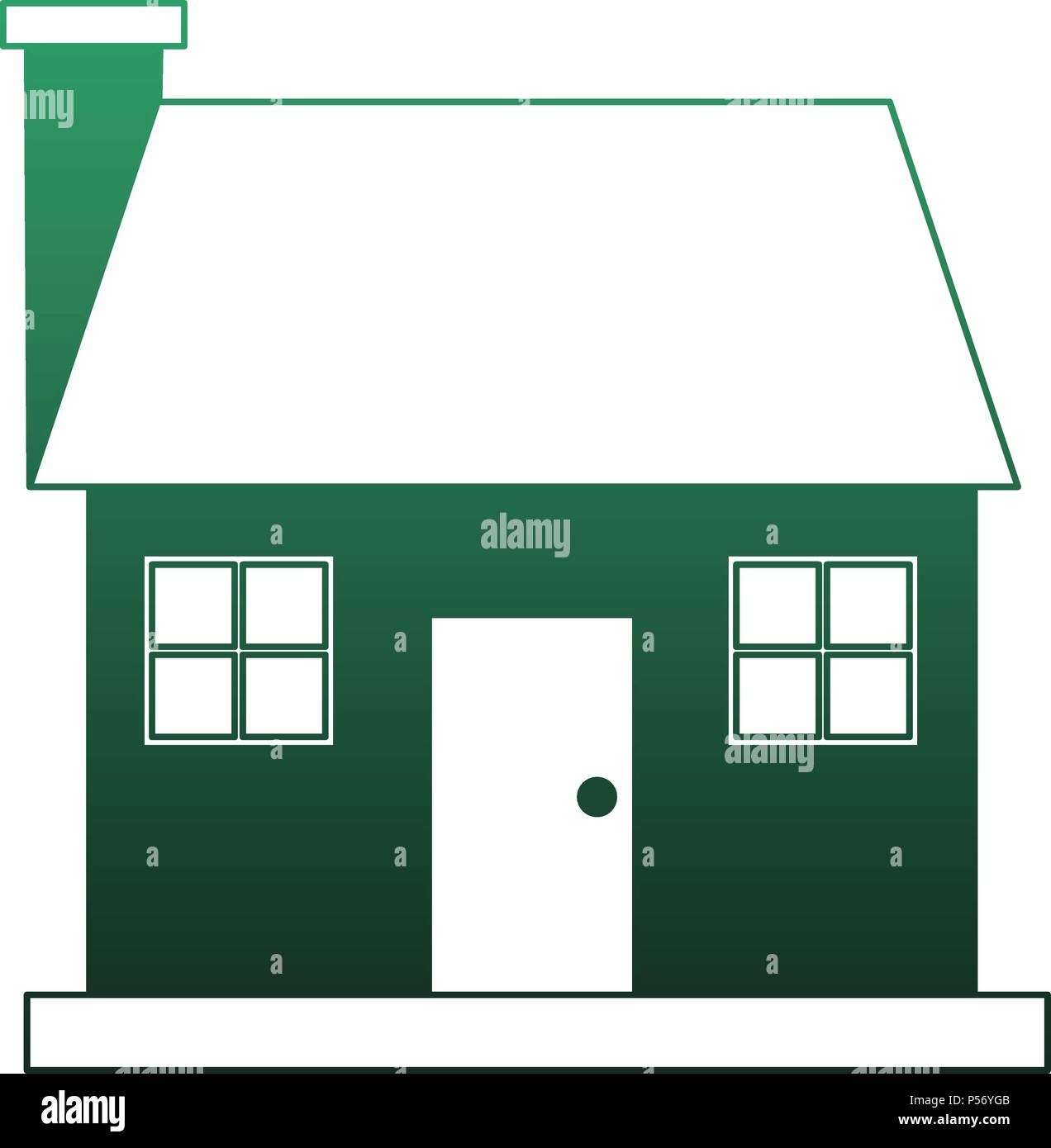 House real estate green lines Stock Vector Image & Art - Alamy