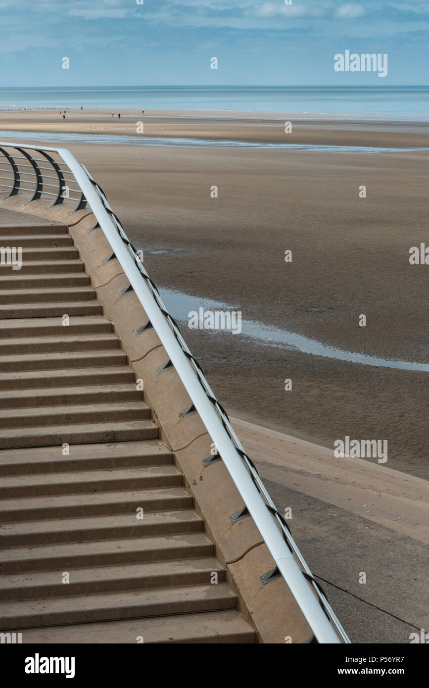 Blackpool beach promenade steps hi-res stock photography and images - Alamy
