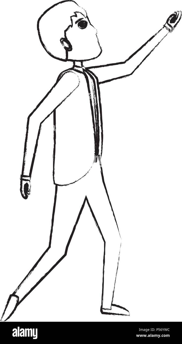 Cartoon businessman standing over white background, vector illustration ...